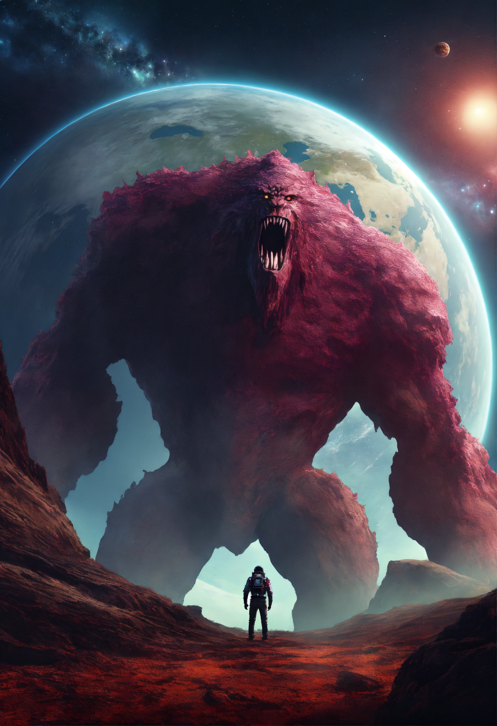 Lexica - Terrifying galactic sized monster looming over planet earth
