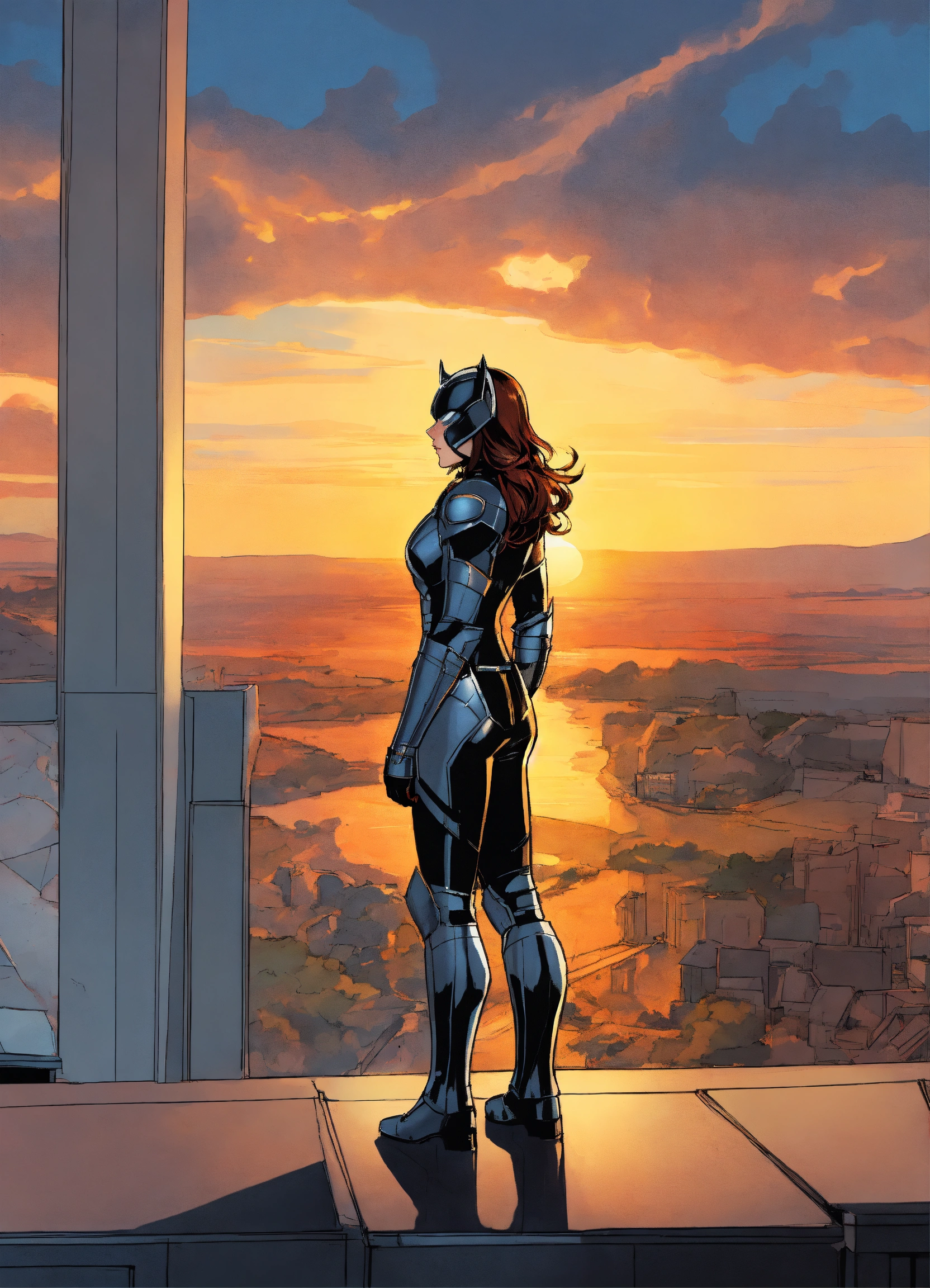 Lexica - Female X-Men Shadowcat wearing black metal Iron Man armor ...