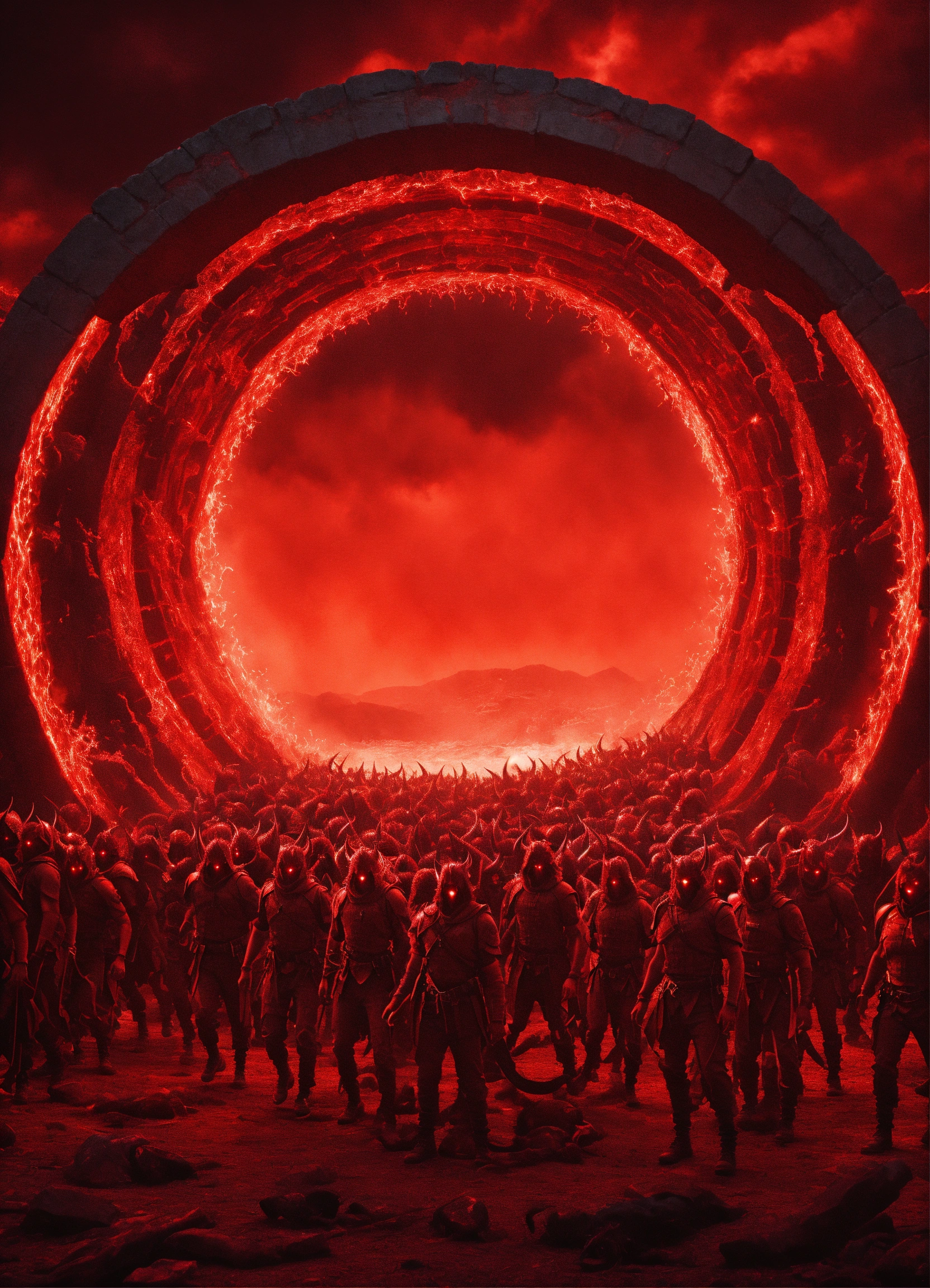 Lexica - An army of demons coming out of a red portal