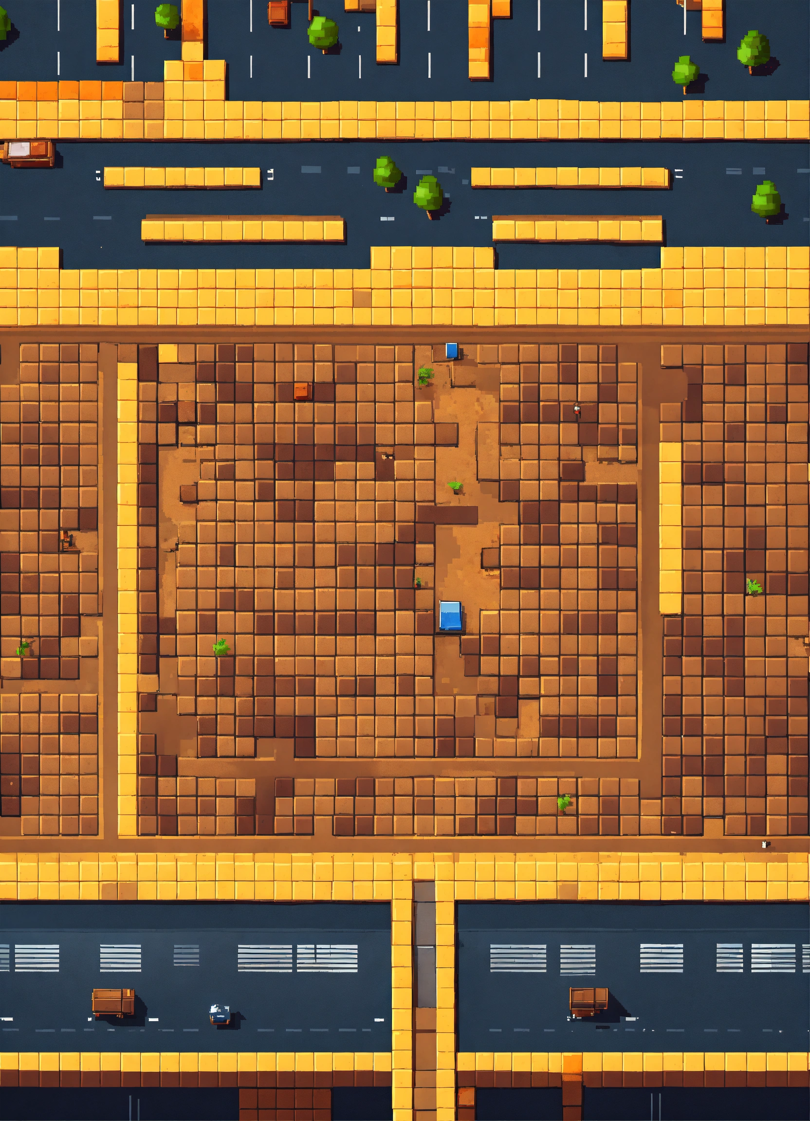 Lexica - Simple blocky pixel image in a 3/4 top-down perspective with ...