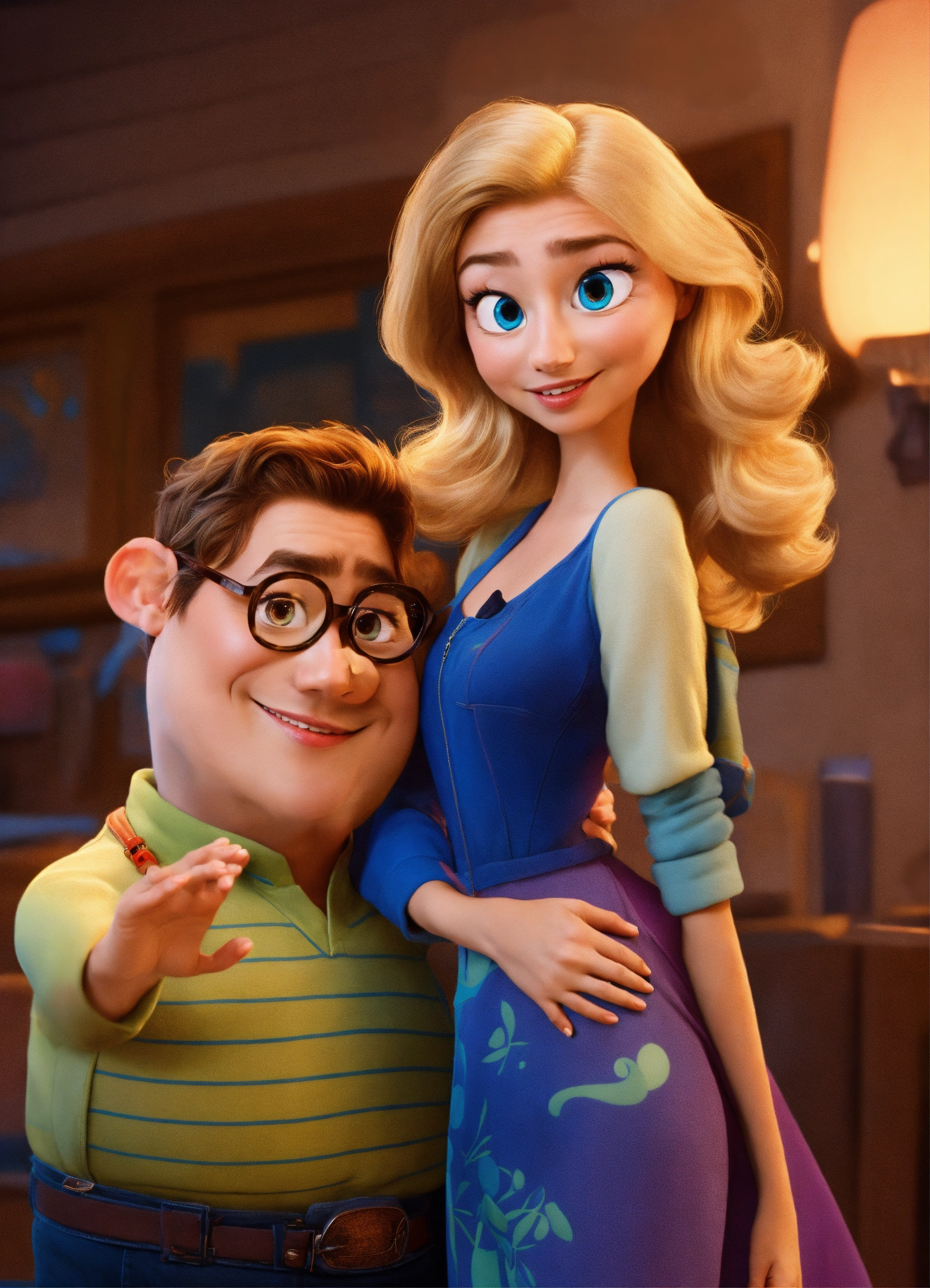 Lexica - A man with glasses, with very short hair, a little belly and a ...