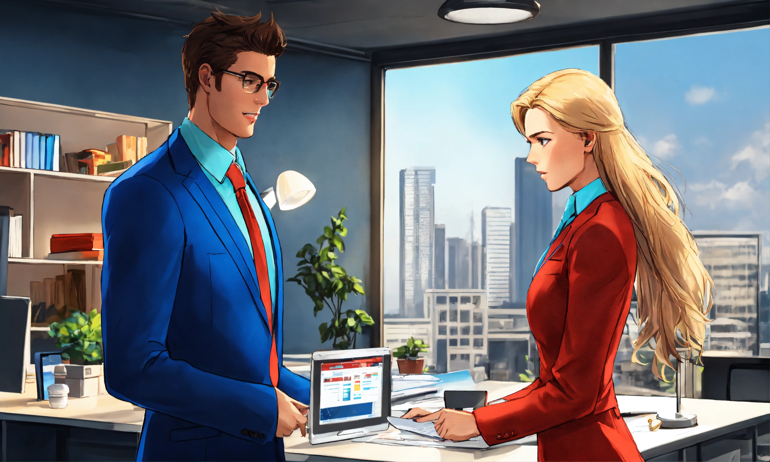 Lexica - **An office duel** Two rival employees face each other in a competition of skills and ...