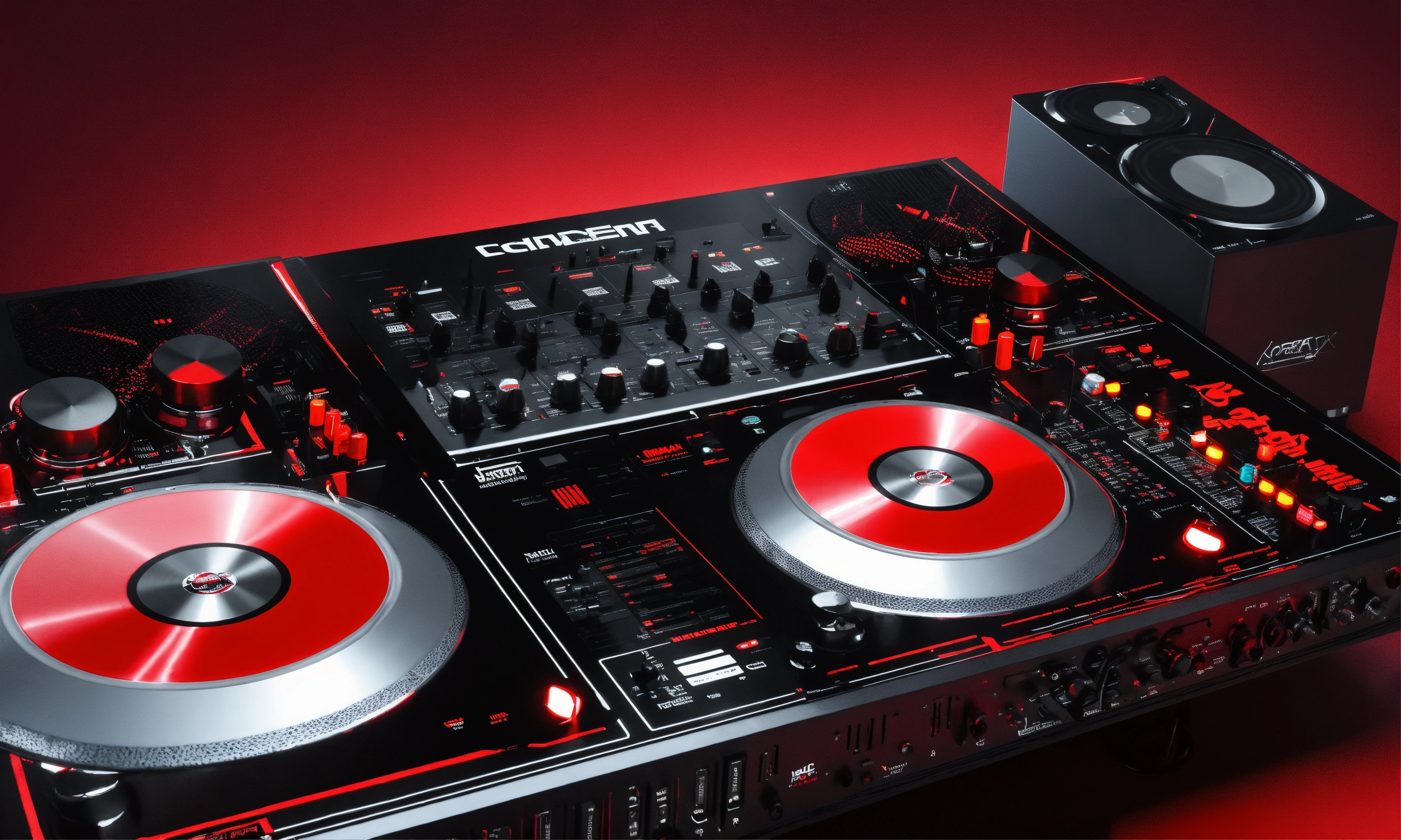 Lexica - Modern day DJ mix board and speakers image to go on business ...