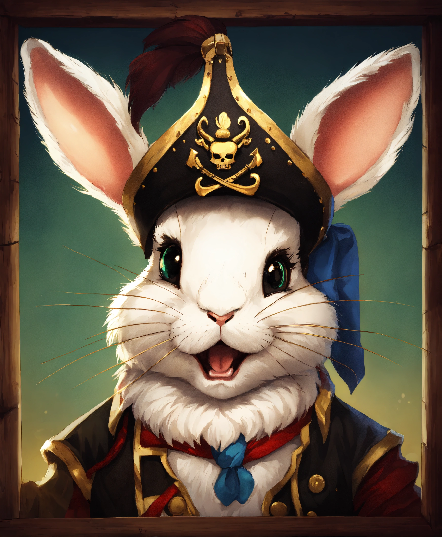 Lexica - A rebellious yet adorable cute mischevious pirate bunny face ...