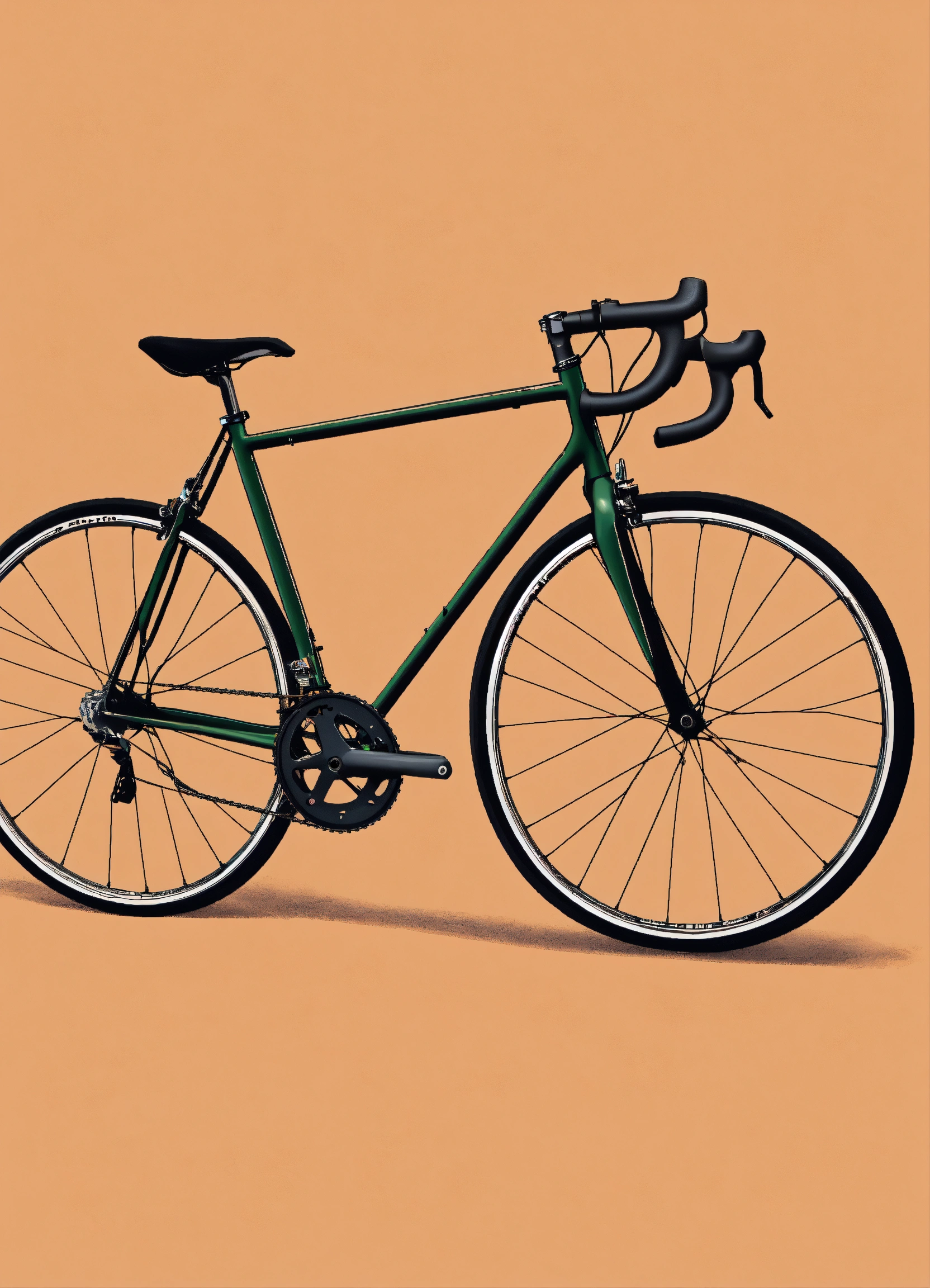 Lexica - A minimalistic illustration of a vintage road bike, capturing ...