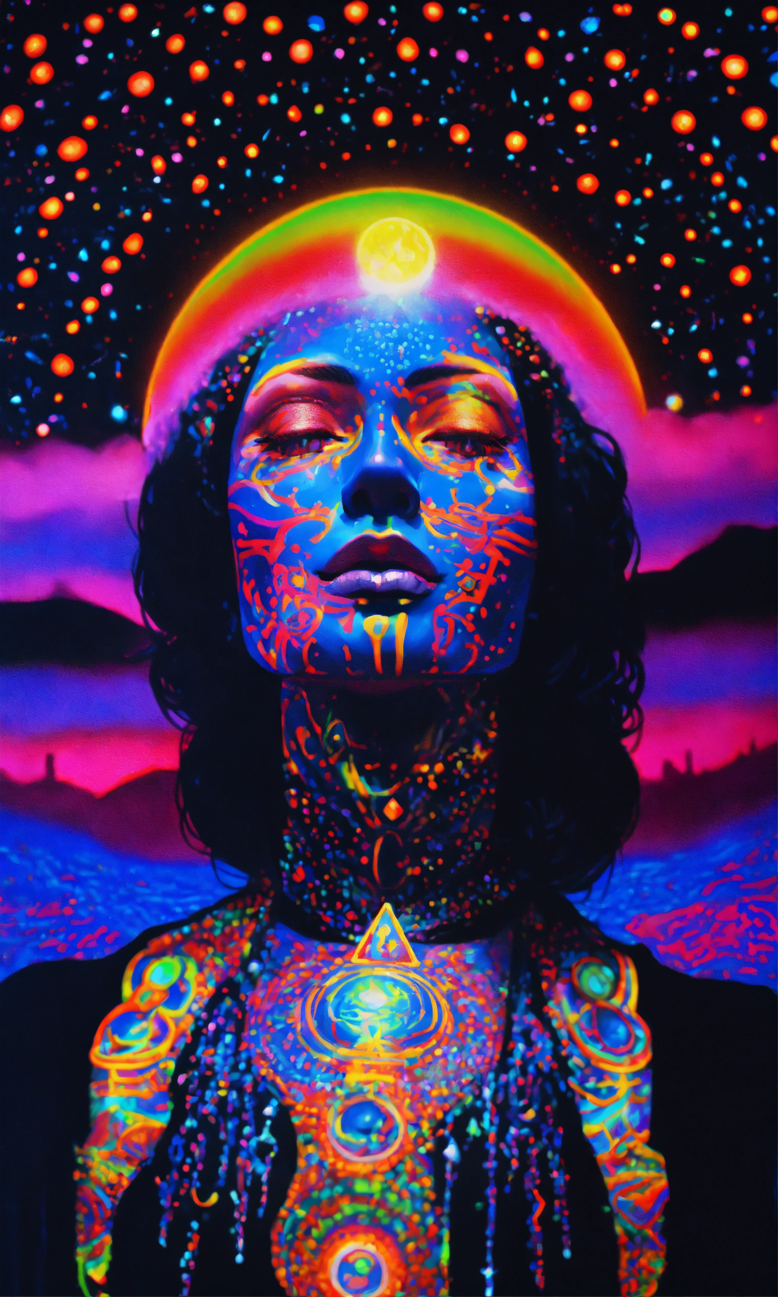 Lexica - Photorealistic portrait Gothic Fashion, of cosmic Alex Grey ...