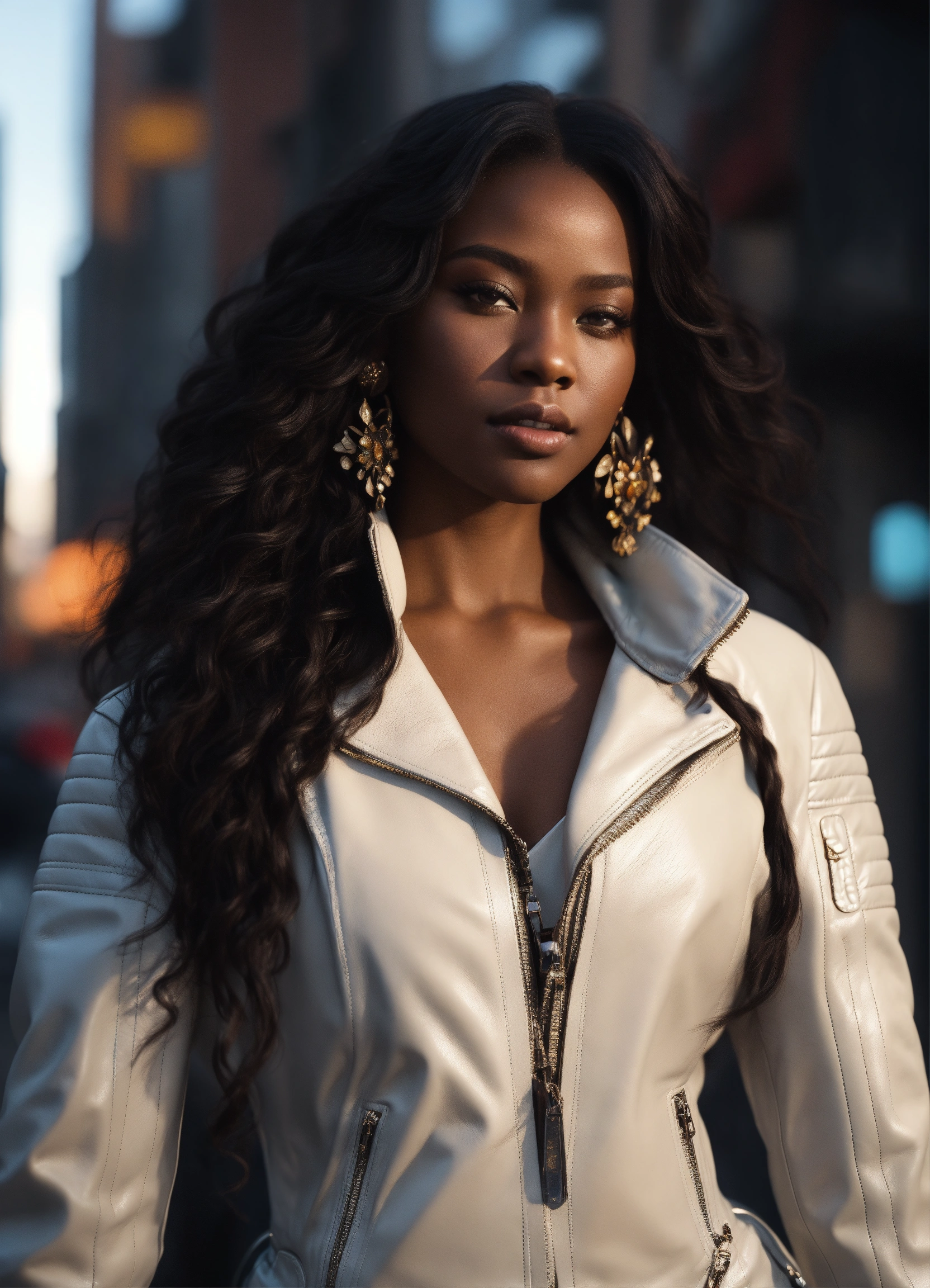 Lexica - Face and Shoulder shot, Portrait of a beautiful, shapely black ...