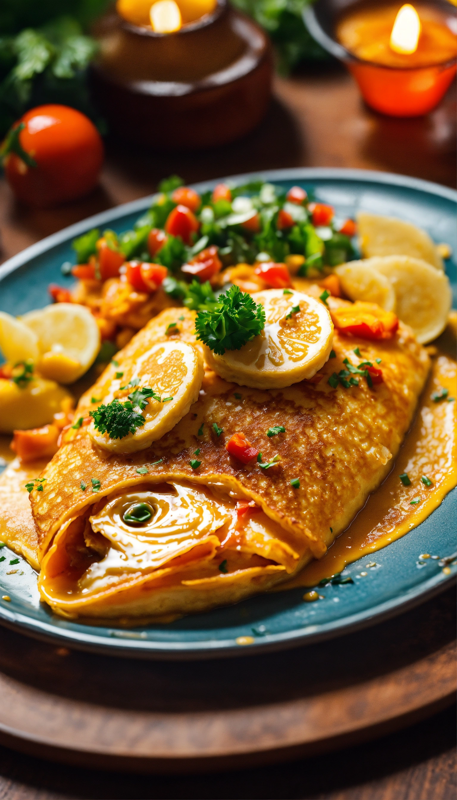 Lexica - A close up of a plate of food on a table, by Sasha Putrya, [ 4 ...