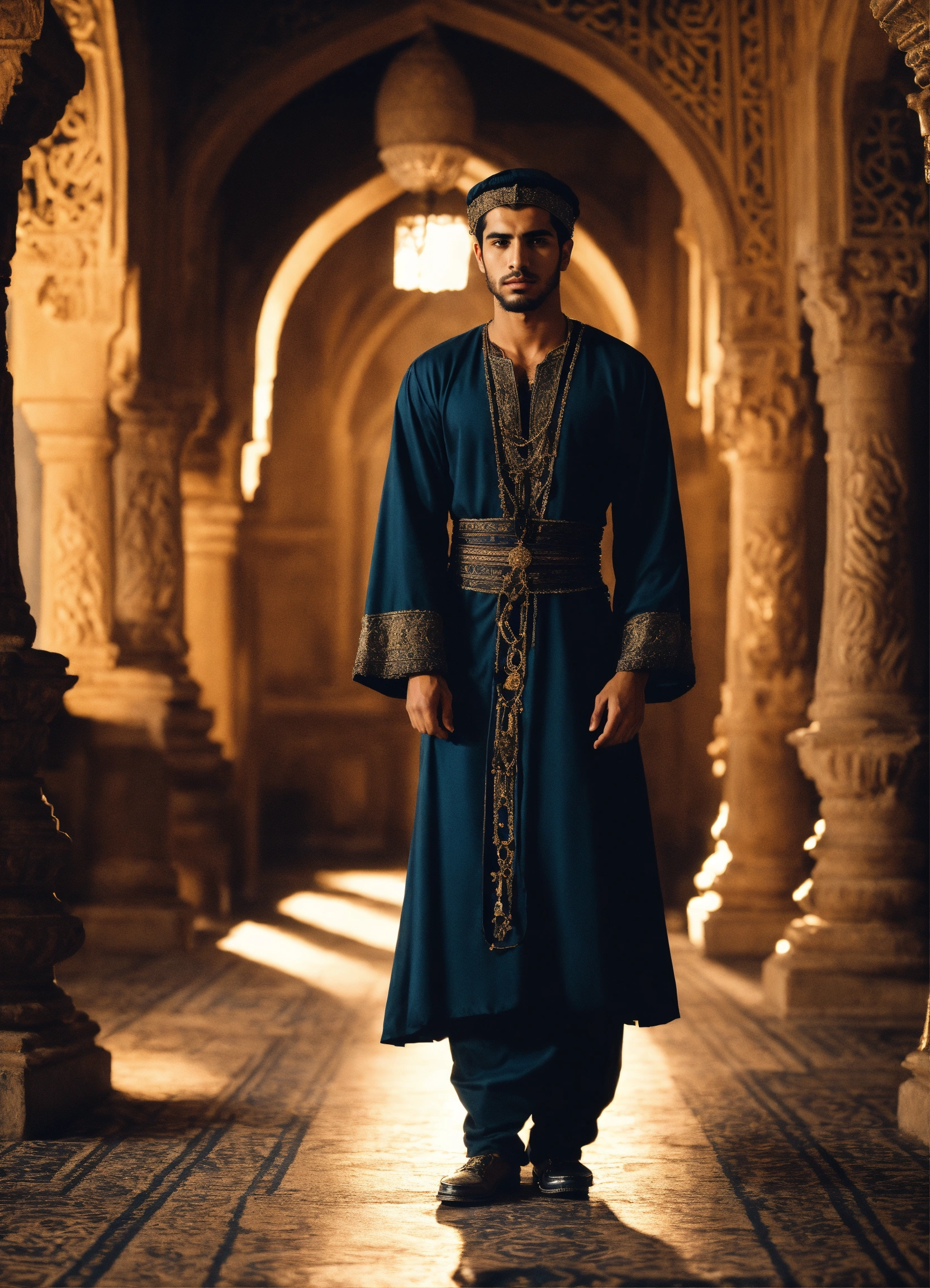 Lexica - Portrait of a young handsome enigmatic Middle Eastern sorcerer ...