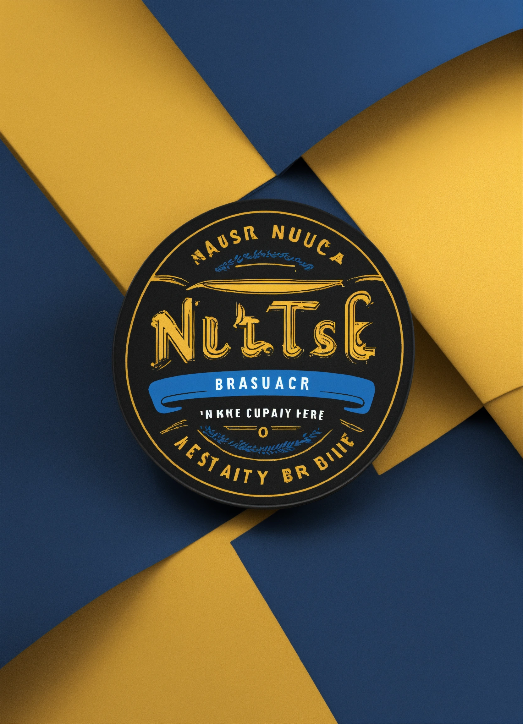 Lexica - Create a circular logo for a nuts company, black, yellow, and ...