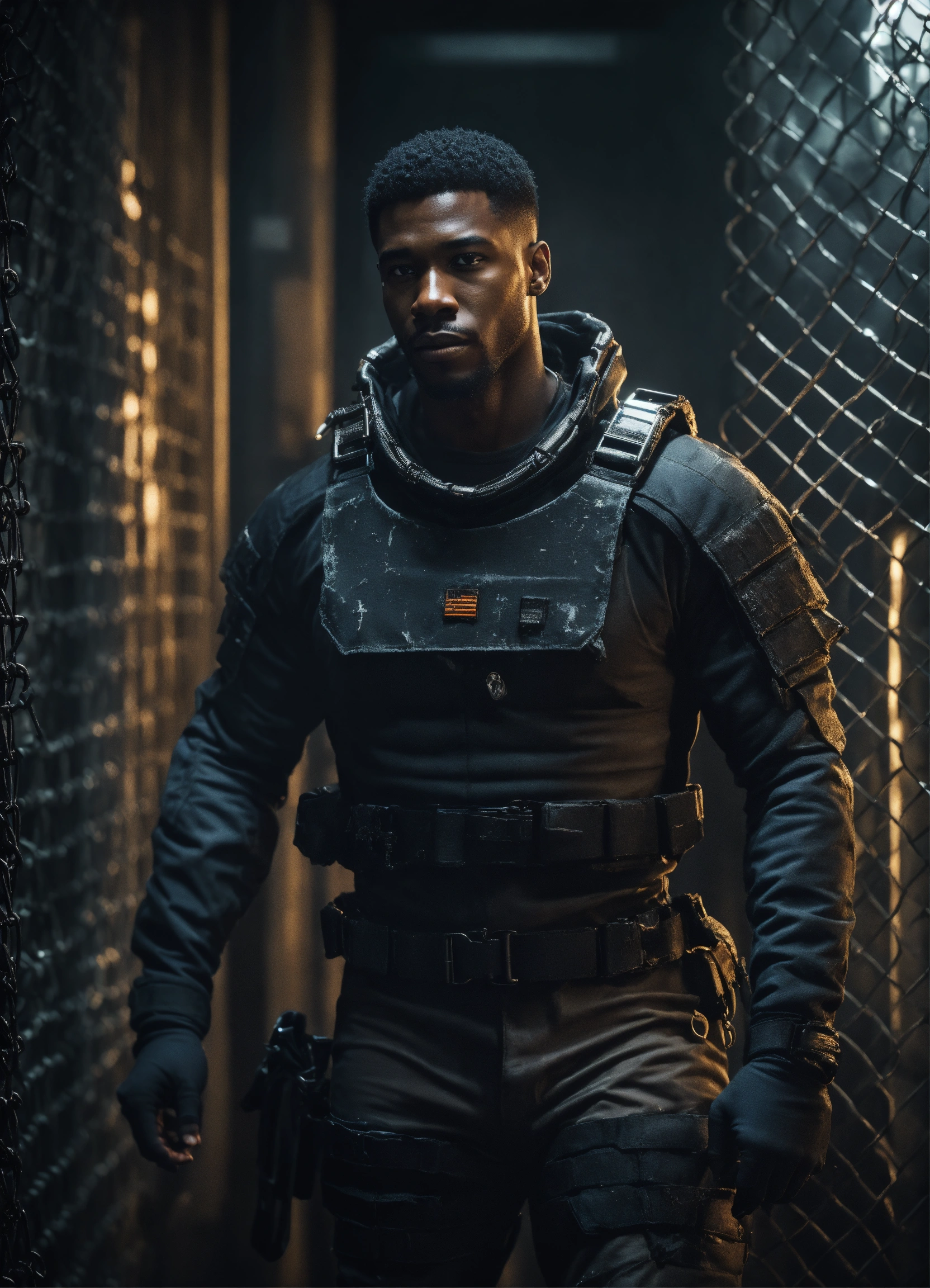 Lexica - Handcuffed, a handsome black male god, a strong prisoner with ...