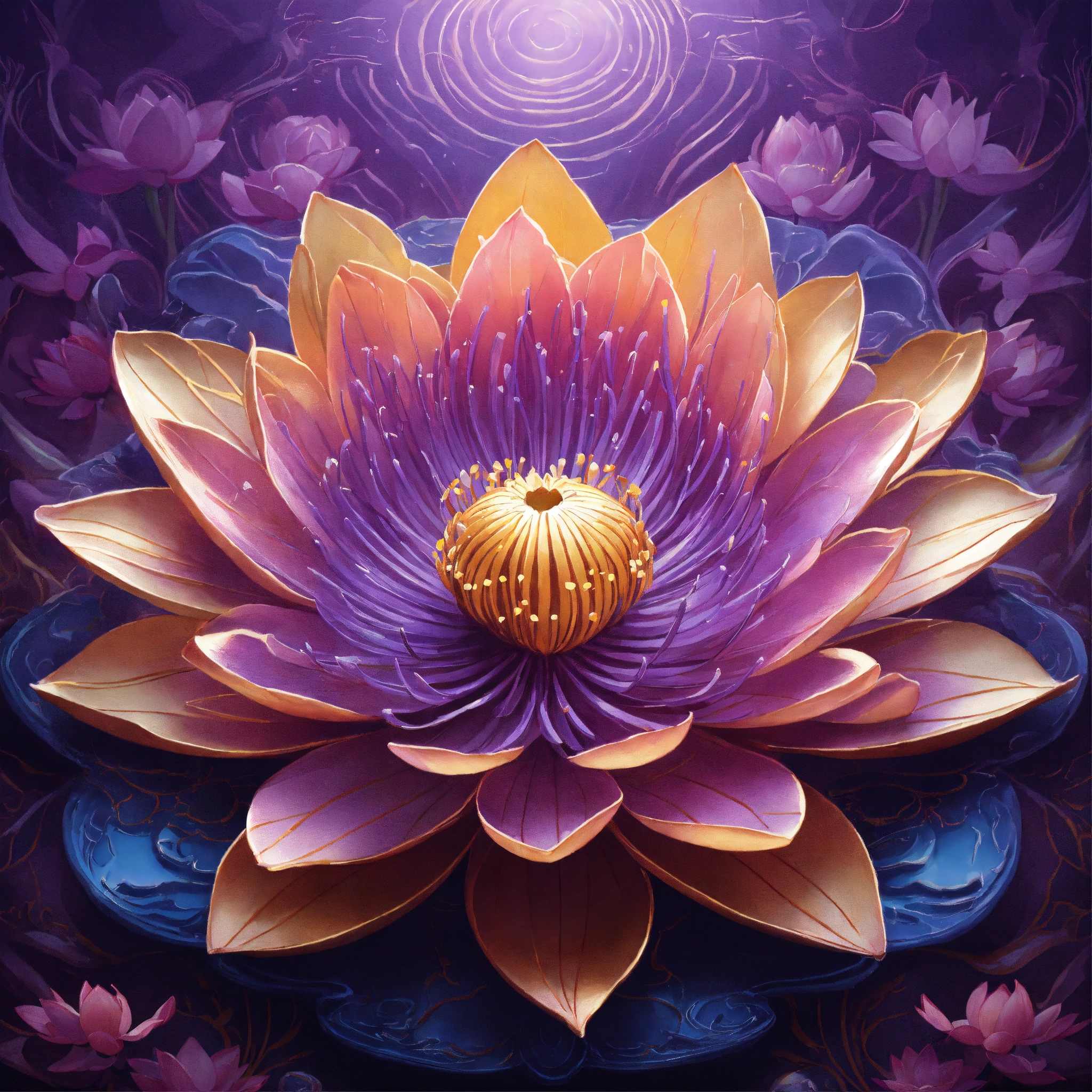 Lexica - Centered detailed portrait of lotus flower, intricate, elegant ...