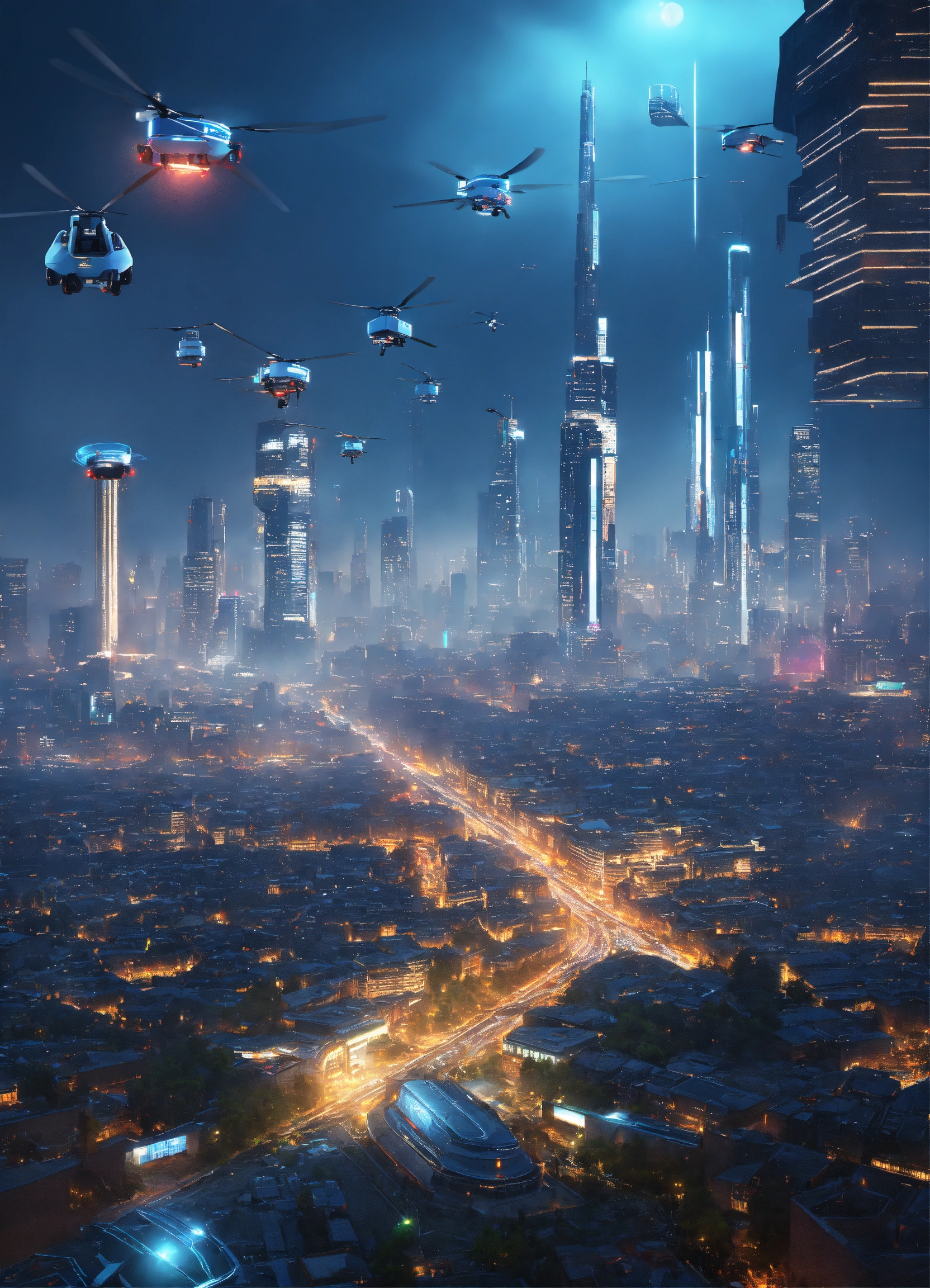 Lexica - A technologically advanced city where robots and humans ...