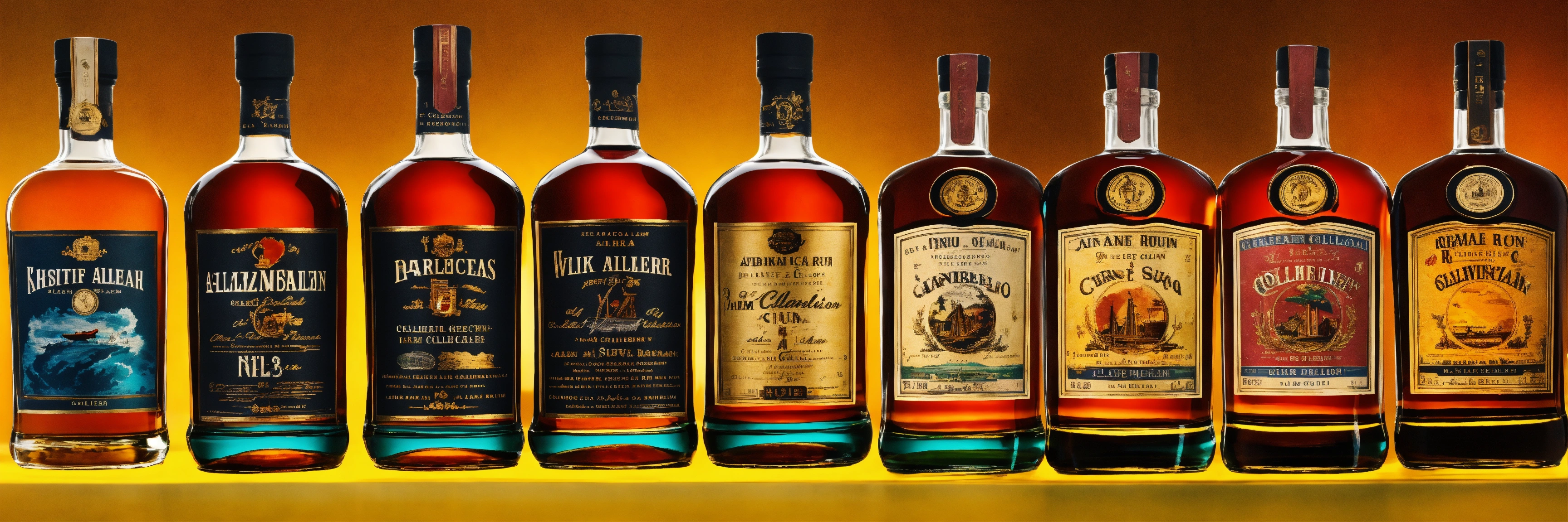 Lexica - Rum collection bottles