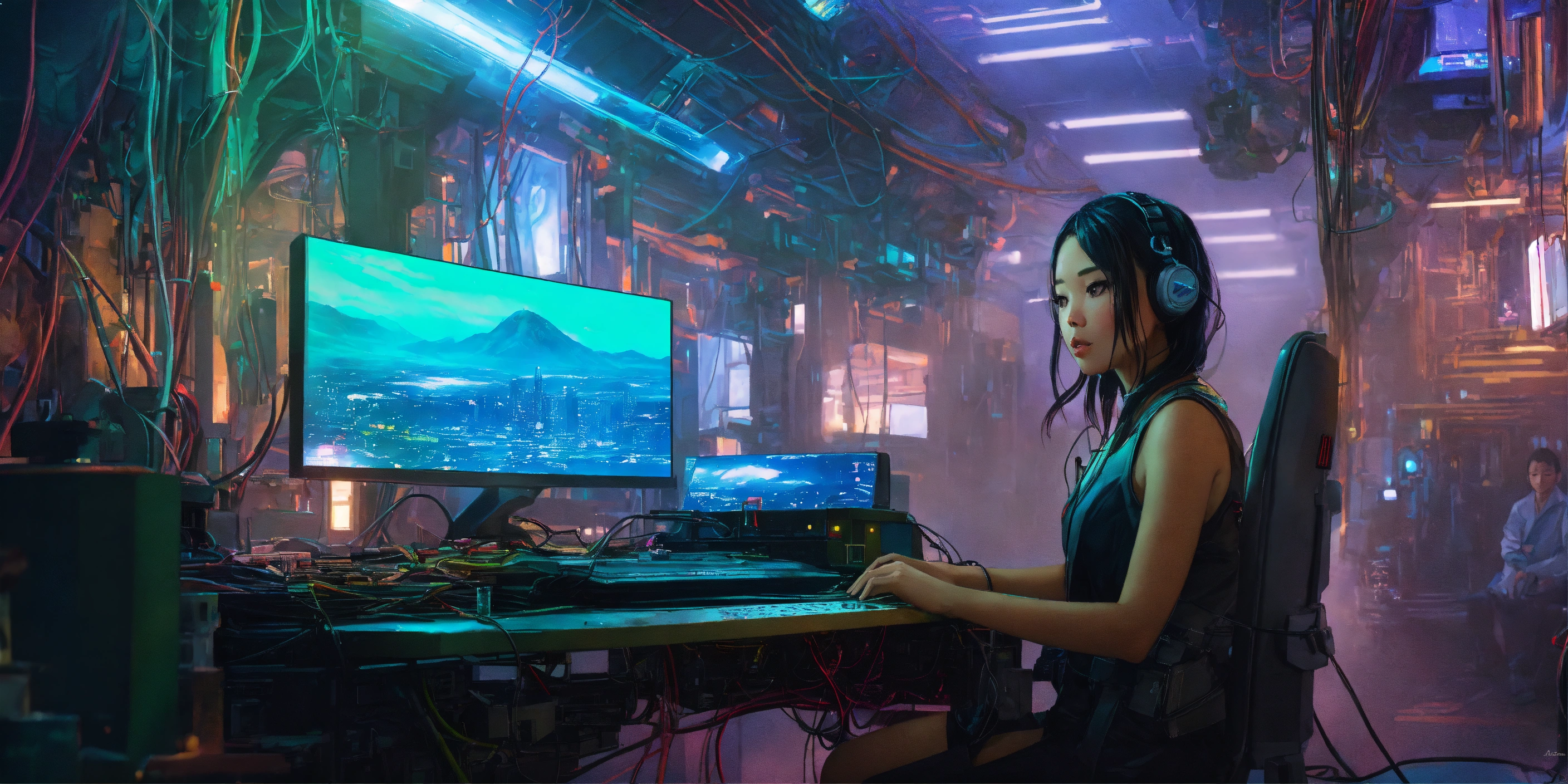 Lexica - Portrait photography inside of a futuristic Blade Runner ...