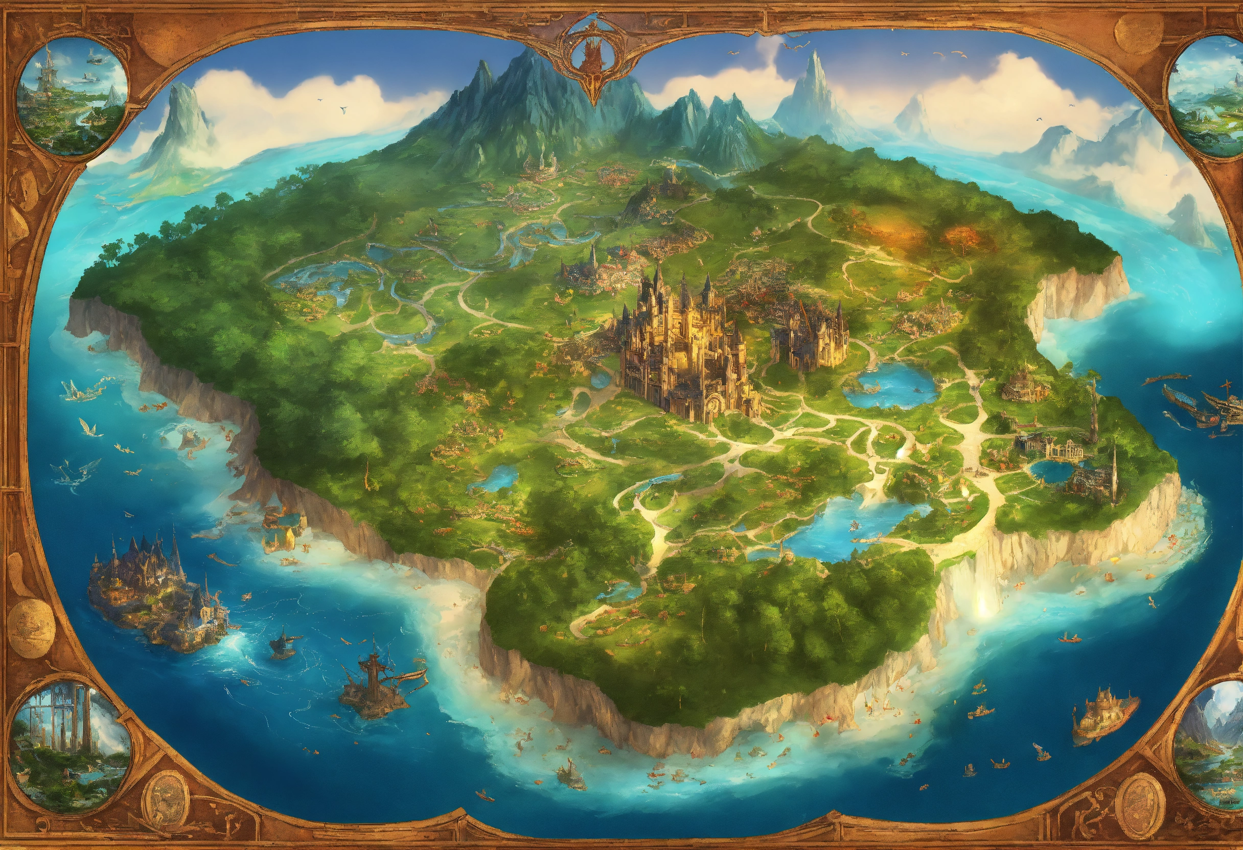 Lexica - Fantasy Map of a magical world called Eden, with 9 kingdoms ...