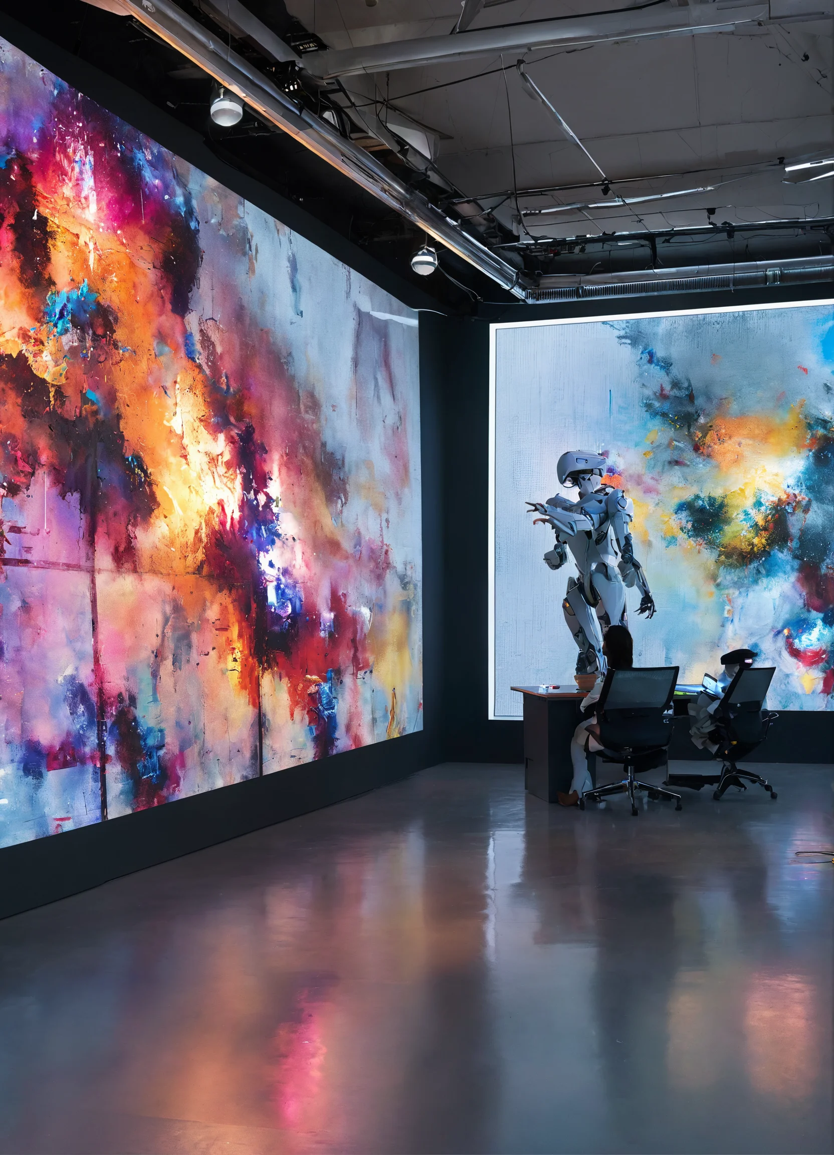 Lexica - A stunning depiction of a cutting-edge futuristic art studio ...