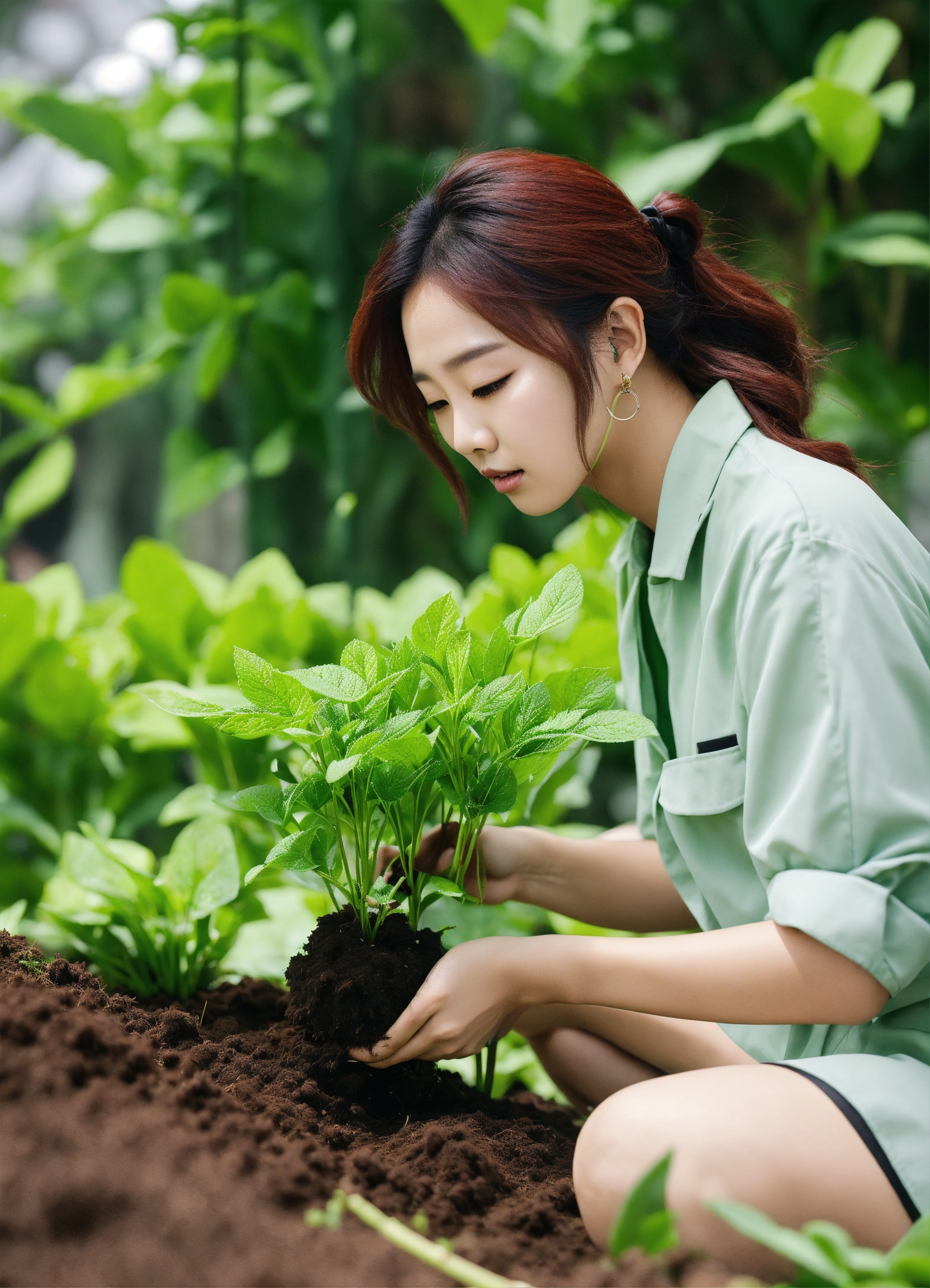 Lexica A K Pop Singer Planting Green To Promote Green Loan For The