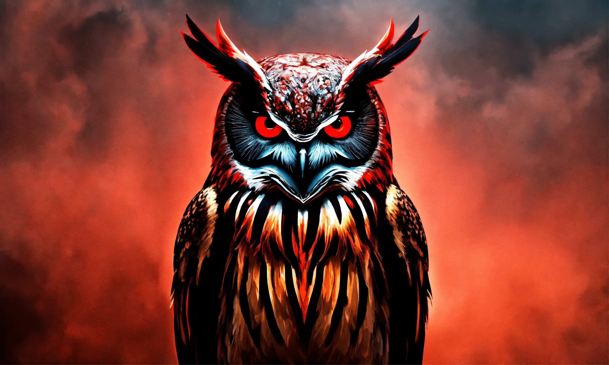 Lexica - Evil ferocious extraterrestrial predator owl in a lot of fog ...