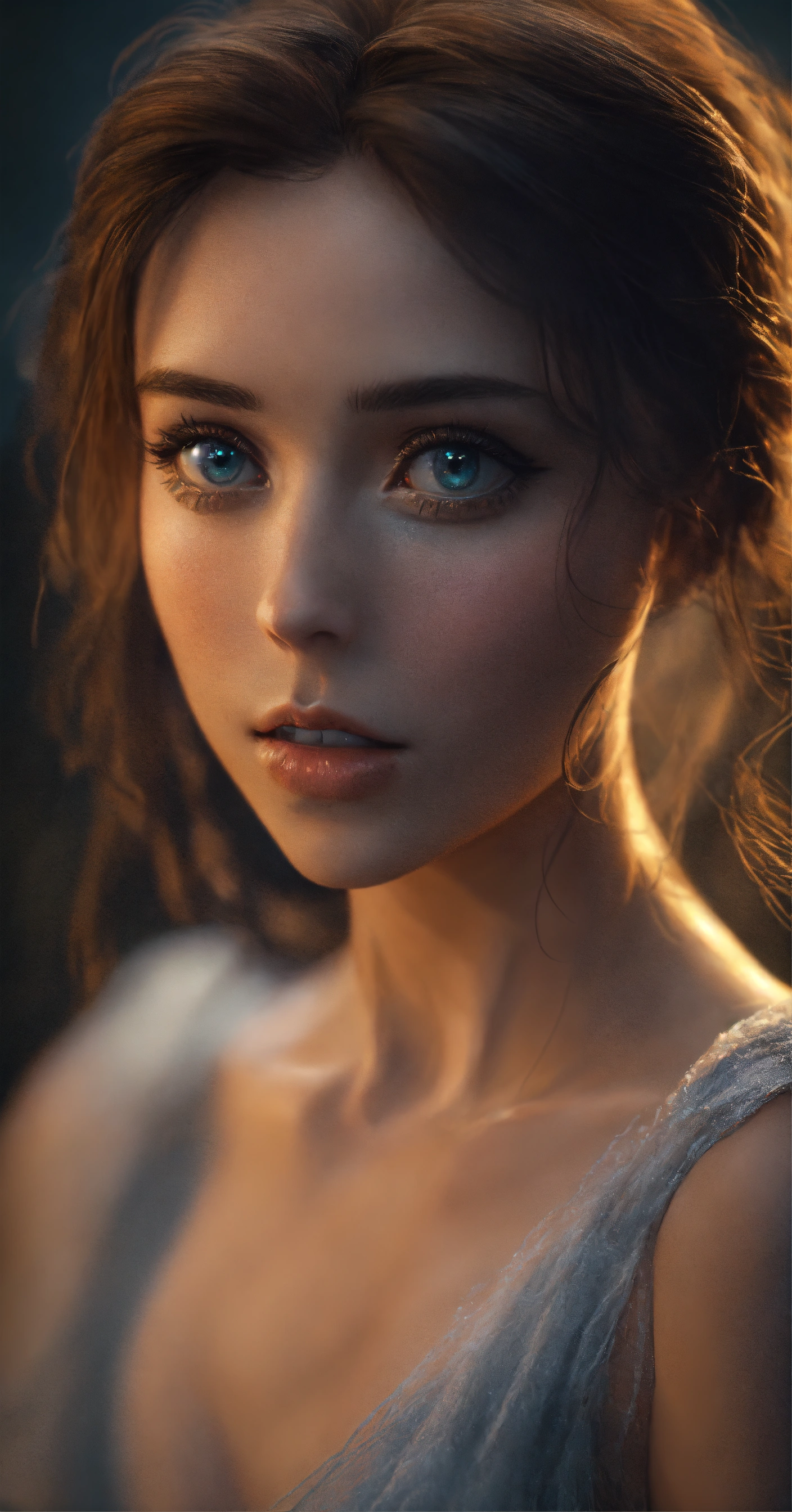 Lexica - Stunning portrait of a nymph girl , feeling of fog, fairy ...