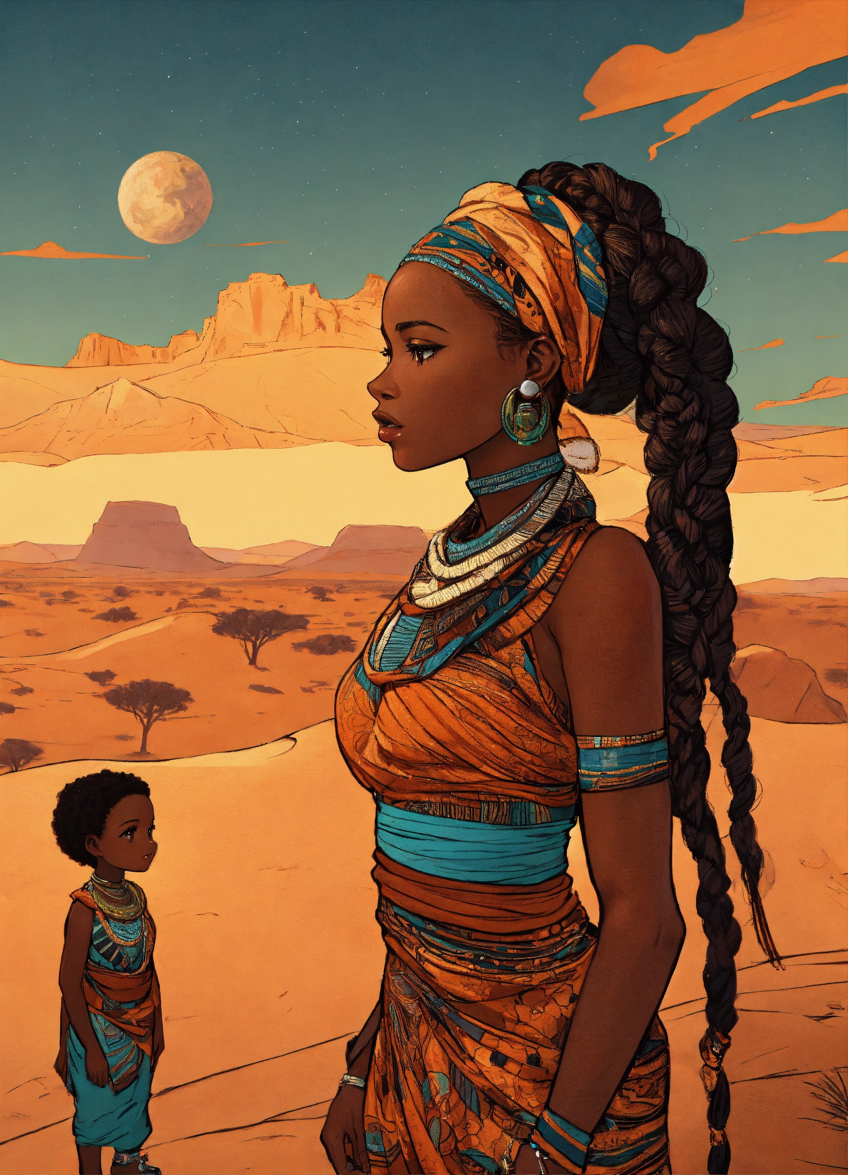 Lexica - Breathtakingly stunning 30 year old cartoon African woman with ...