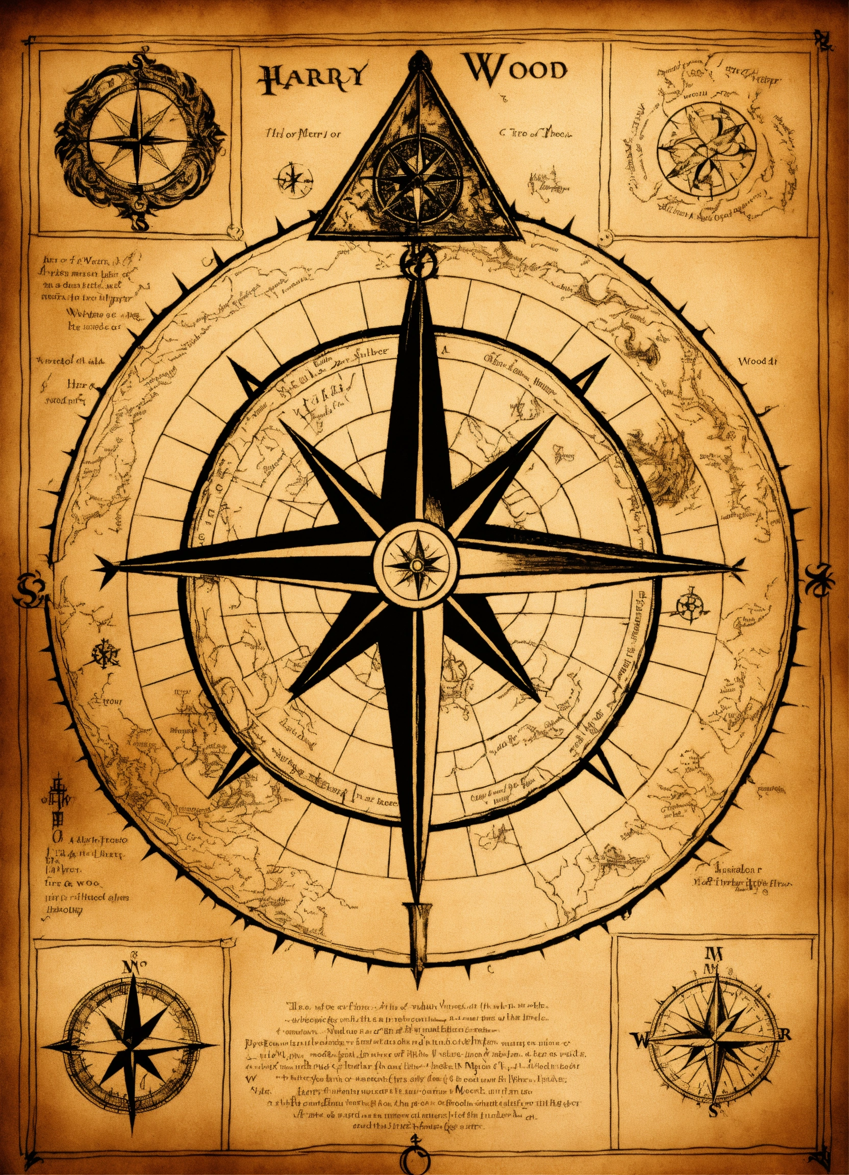 Lexica - The marauder's map from harry potter, in the center the ...