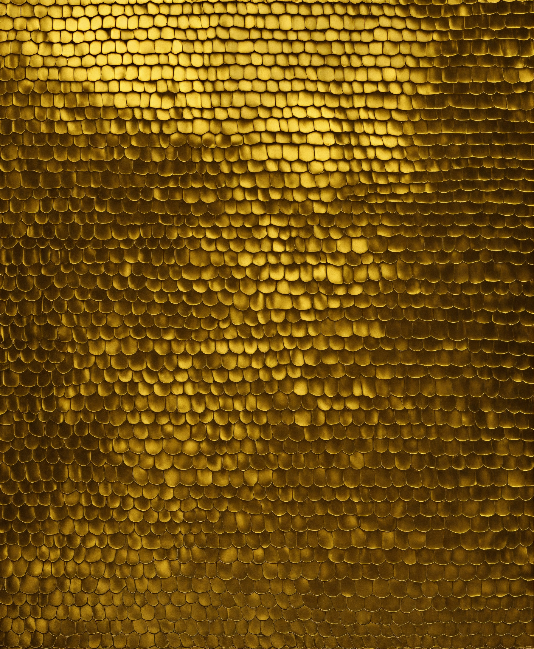 Lexica - Fishscale pattern in palatial gold, microscopic print