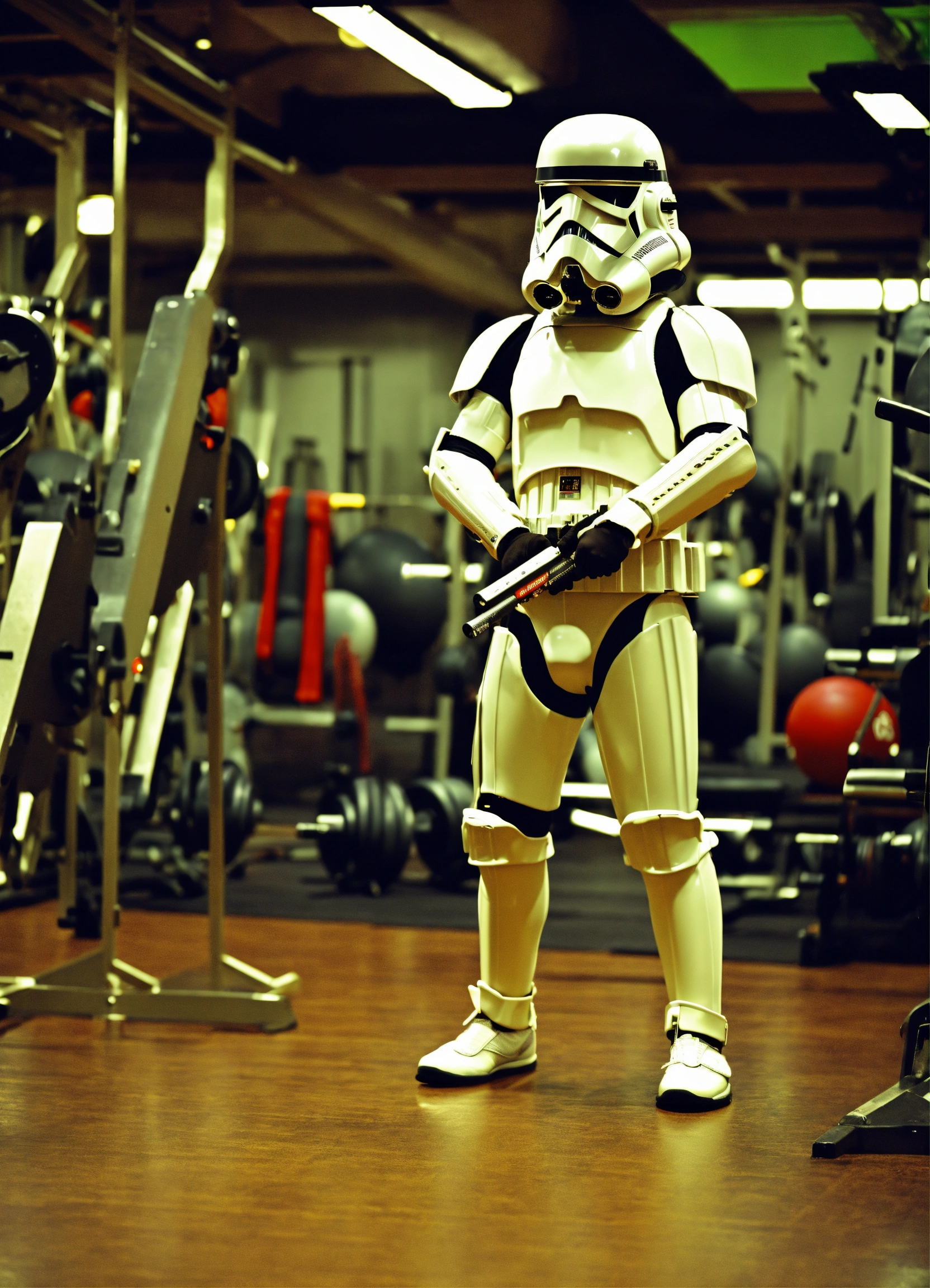 Lexica - A Storm Troper Training in the Gym in the death Star