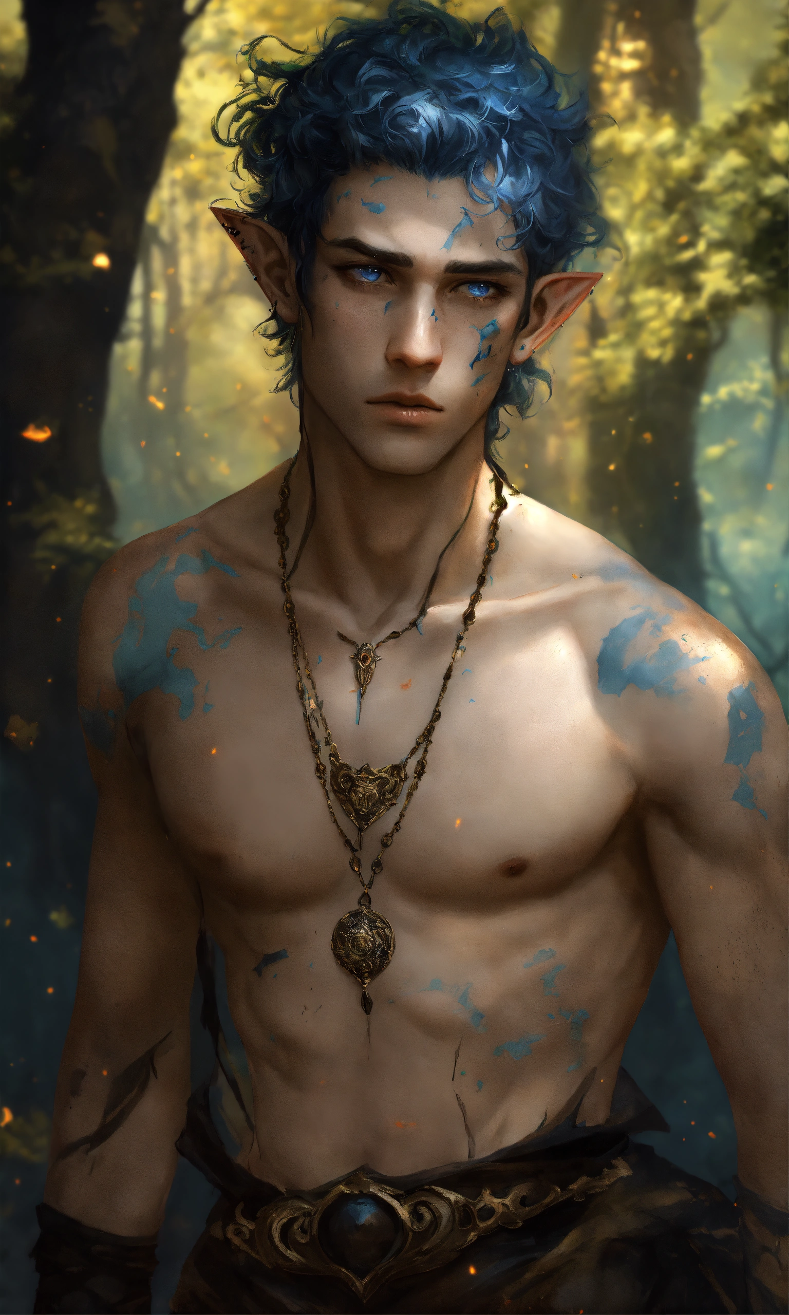 Lexica - Fantasy portrait of a gaunt male elf, sickly thin, scrawny ...
