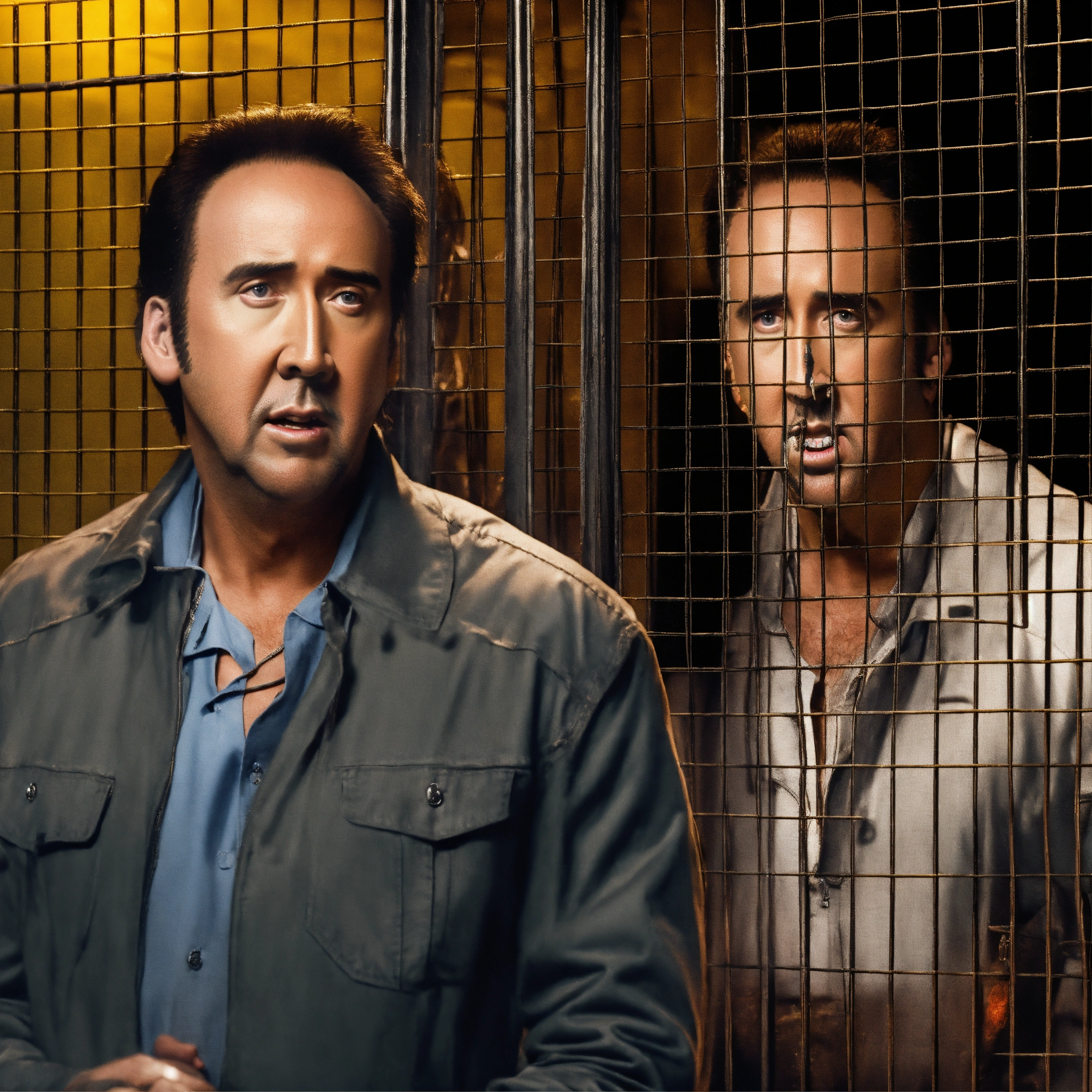 Lexica - Nicolas Cage Vs Nick Cage, in a Cage match