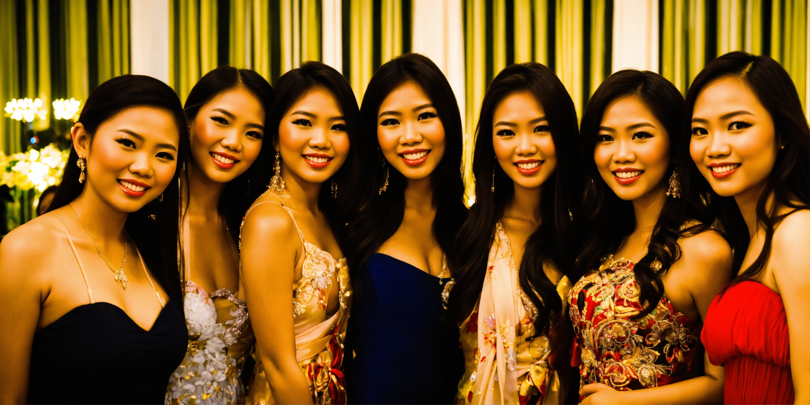 Lexica - Group of beautiful filipina women at a party