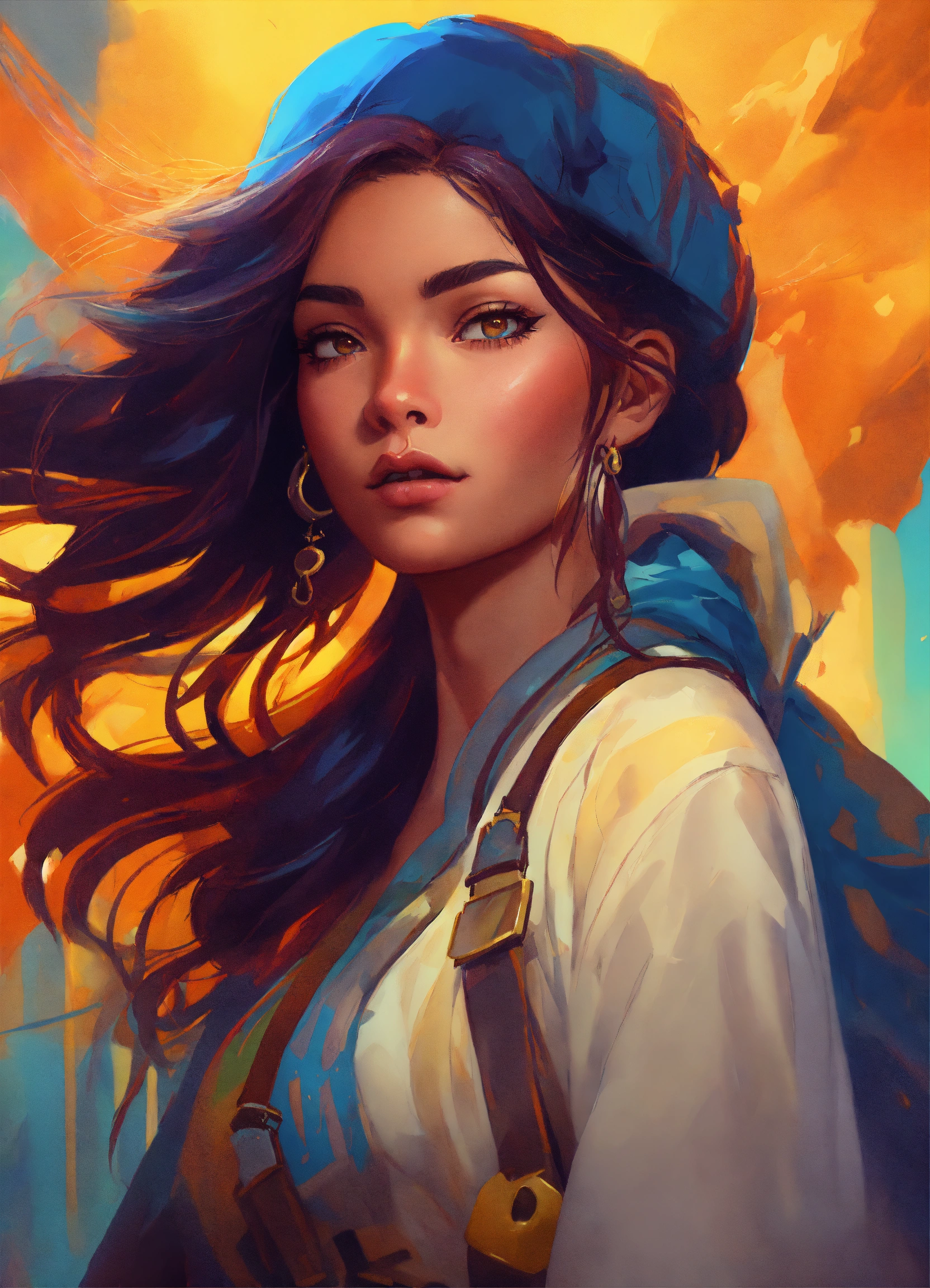 Lexica - Gabrielle Legendary Journeys, cartoon oil paint, 2D ...