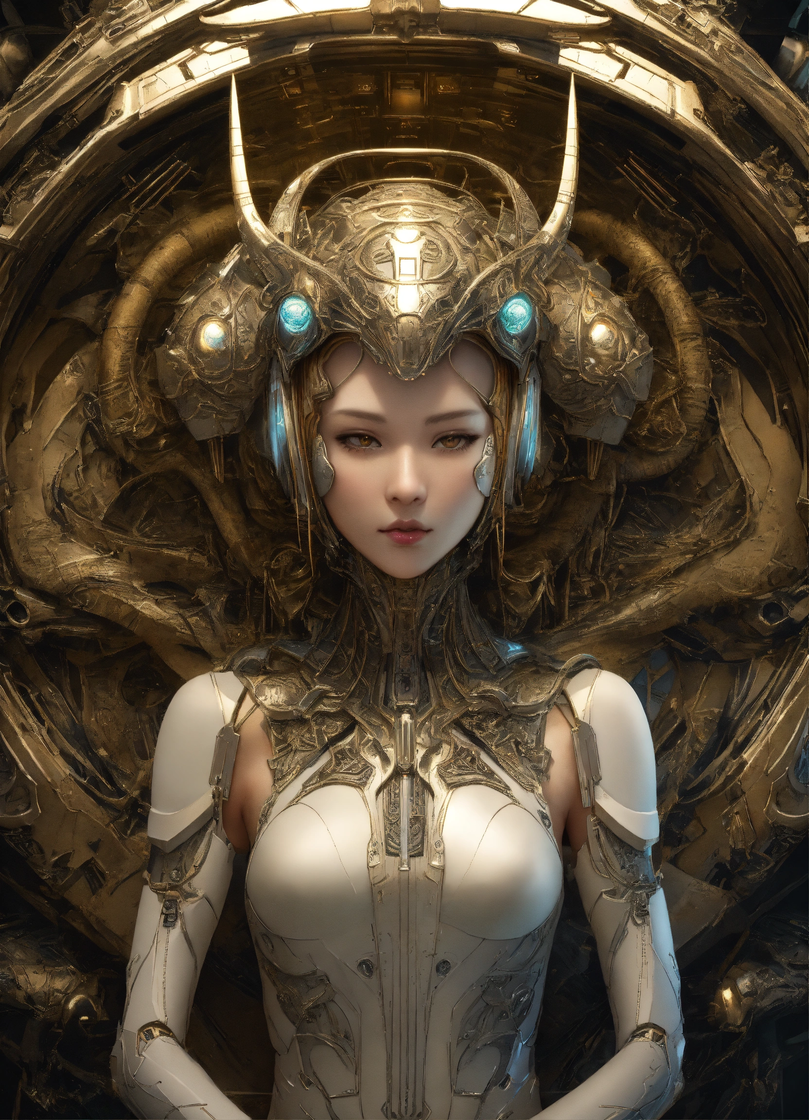 Lexica - Frontview 3D rendering of a alien in spaceship with cat ears ...