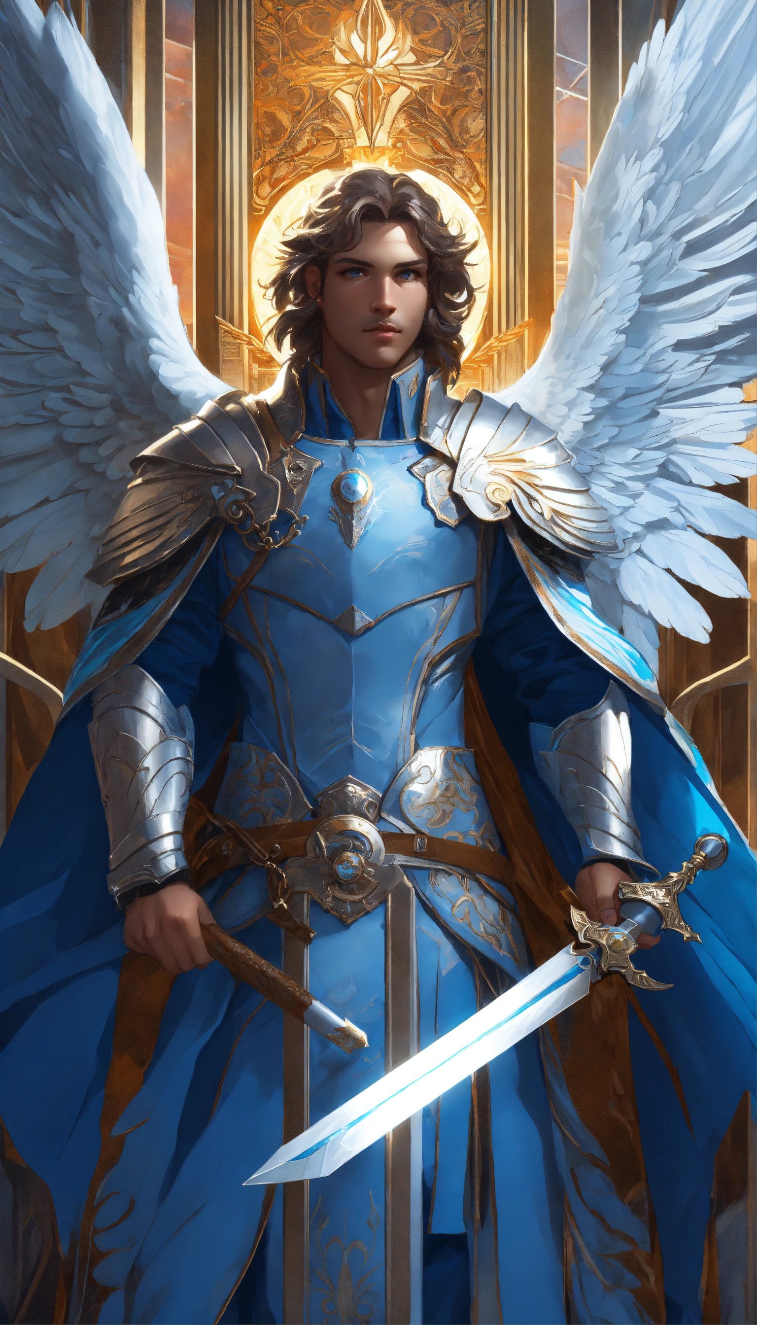Lexica - Male angel, wings, intricate, headshot, very detailed, digital ...