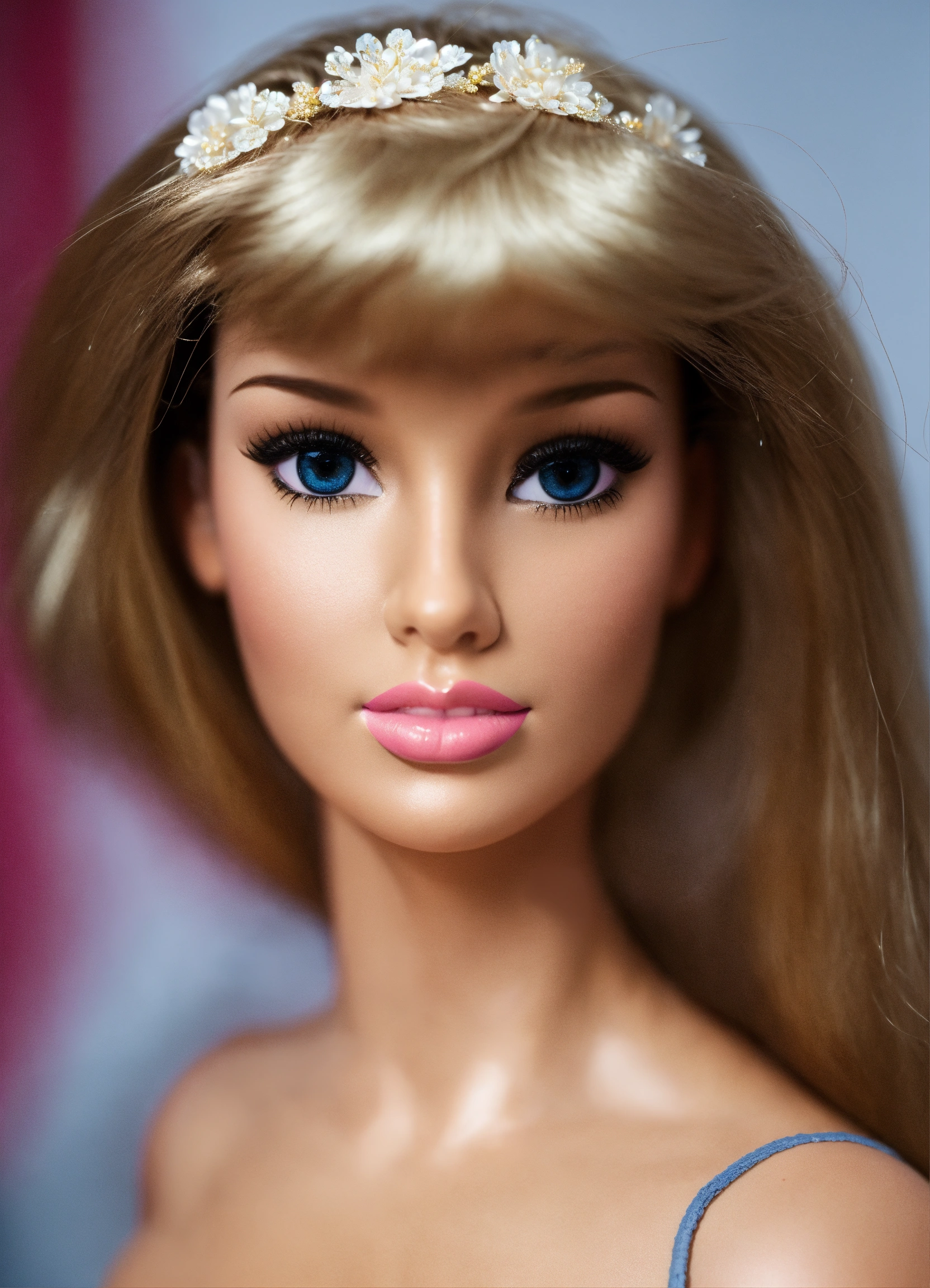 Lexica - Female barbie front view, a 38D cup, standing on feet