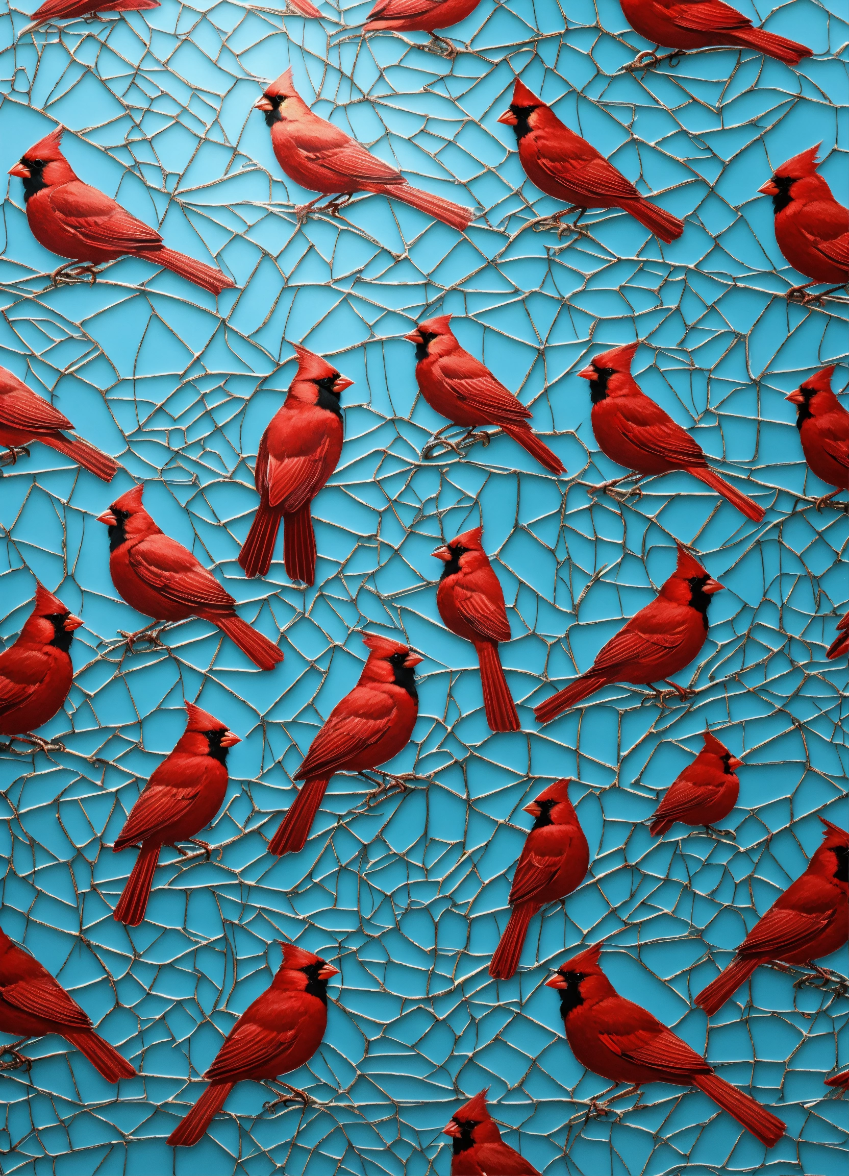 Lexica - Small cardinal light blue metallic background random abstract ...