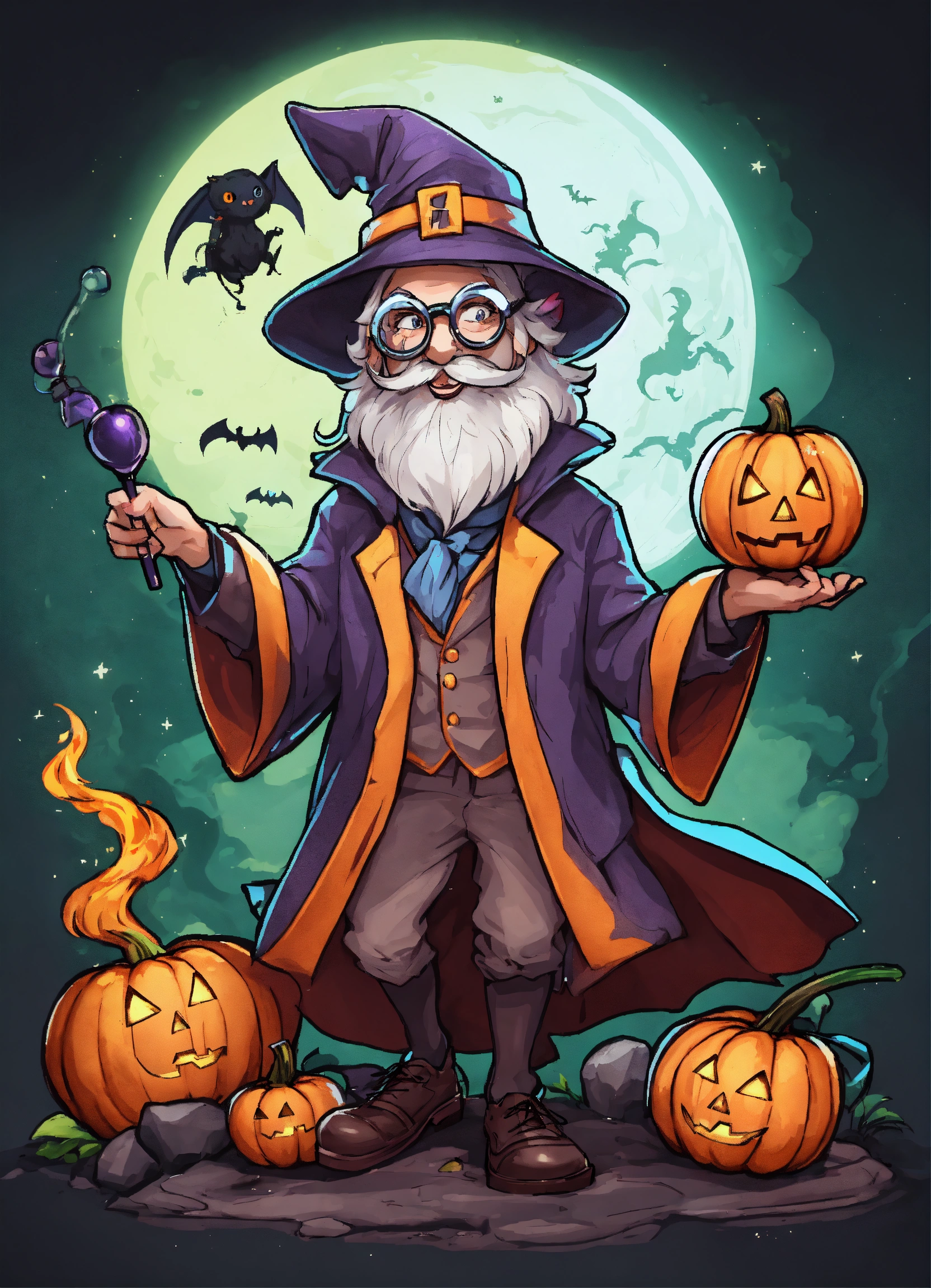 Lexica - Generate a cute The Mad wizard Scientist in Haloween ...