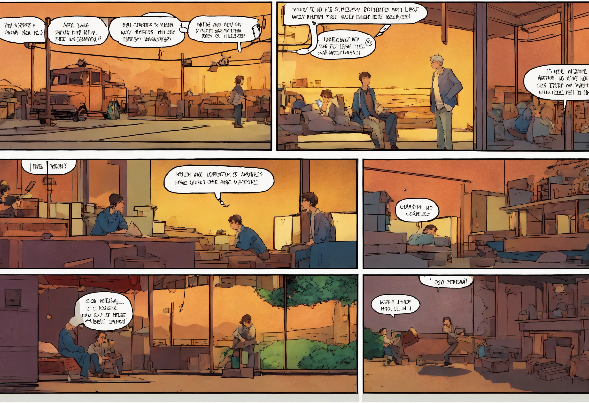 Lexica - Comic strip of thinking scene