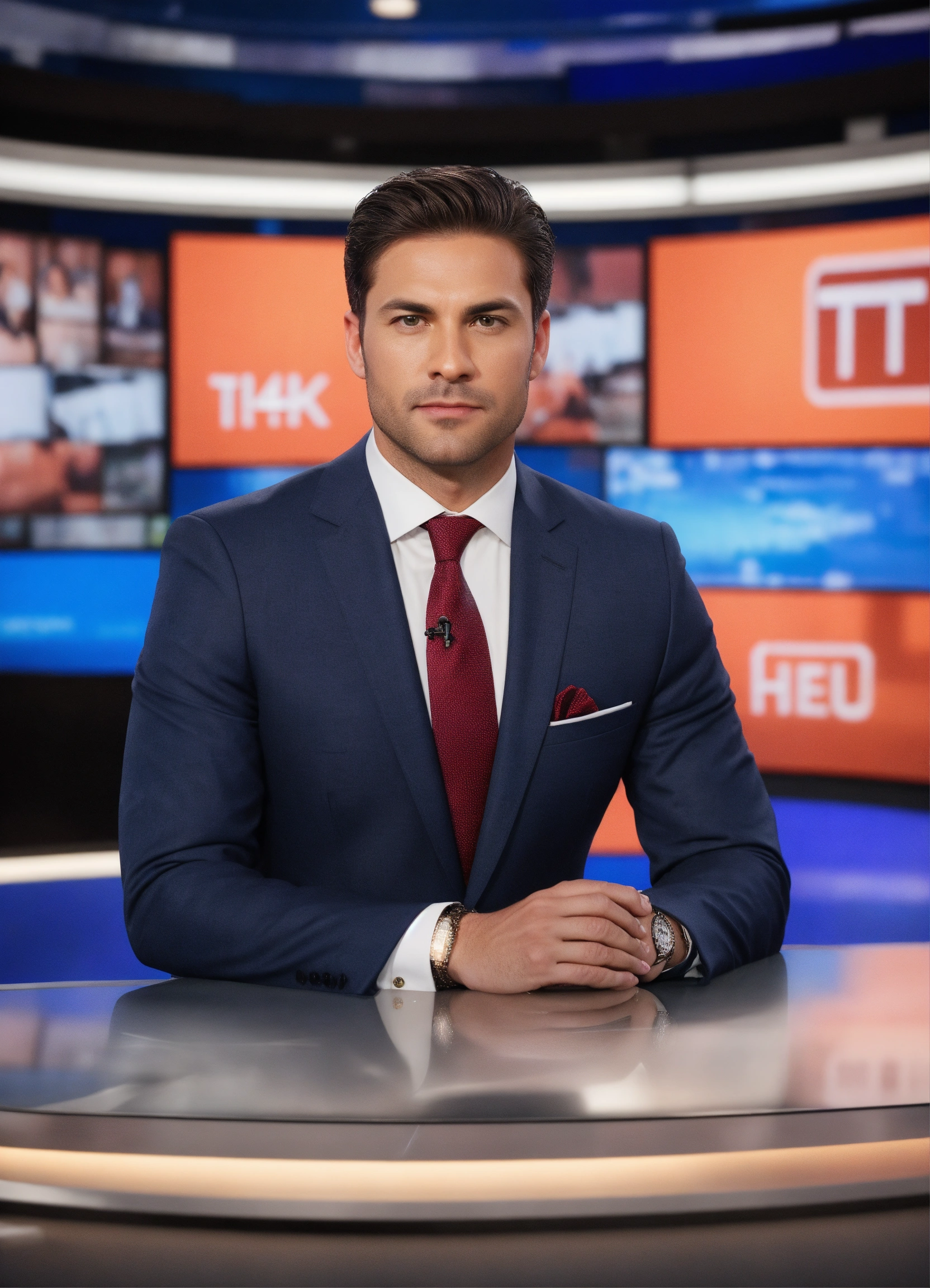 Lexica - Visualize an elegant news anchor from a major TV news channel ...