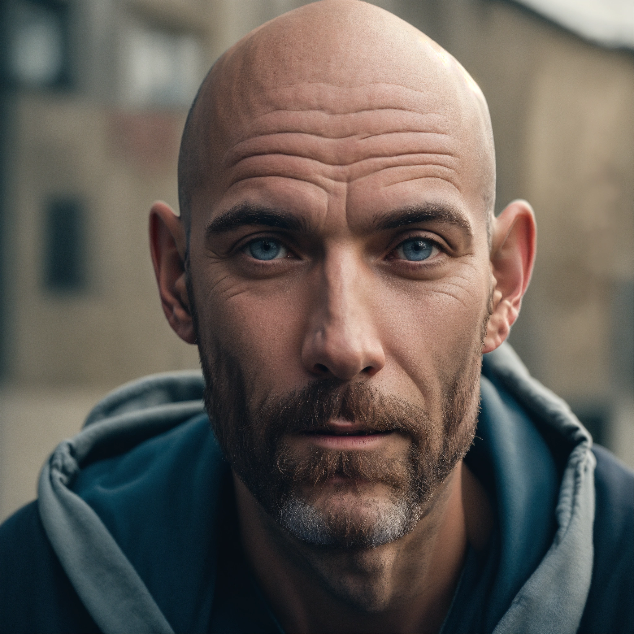 Lexica - A GIANT HOMELESS MAN WITH A LARGE BULBUS BALD HEAD, NO ...