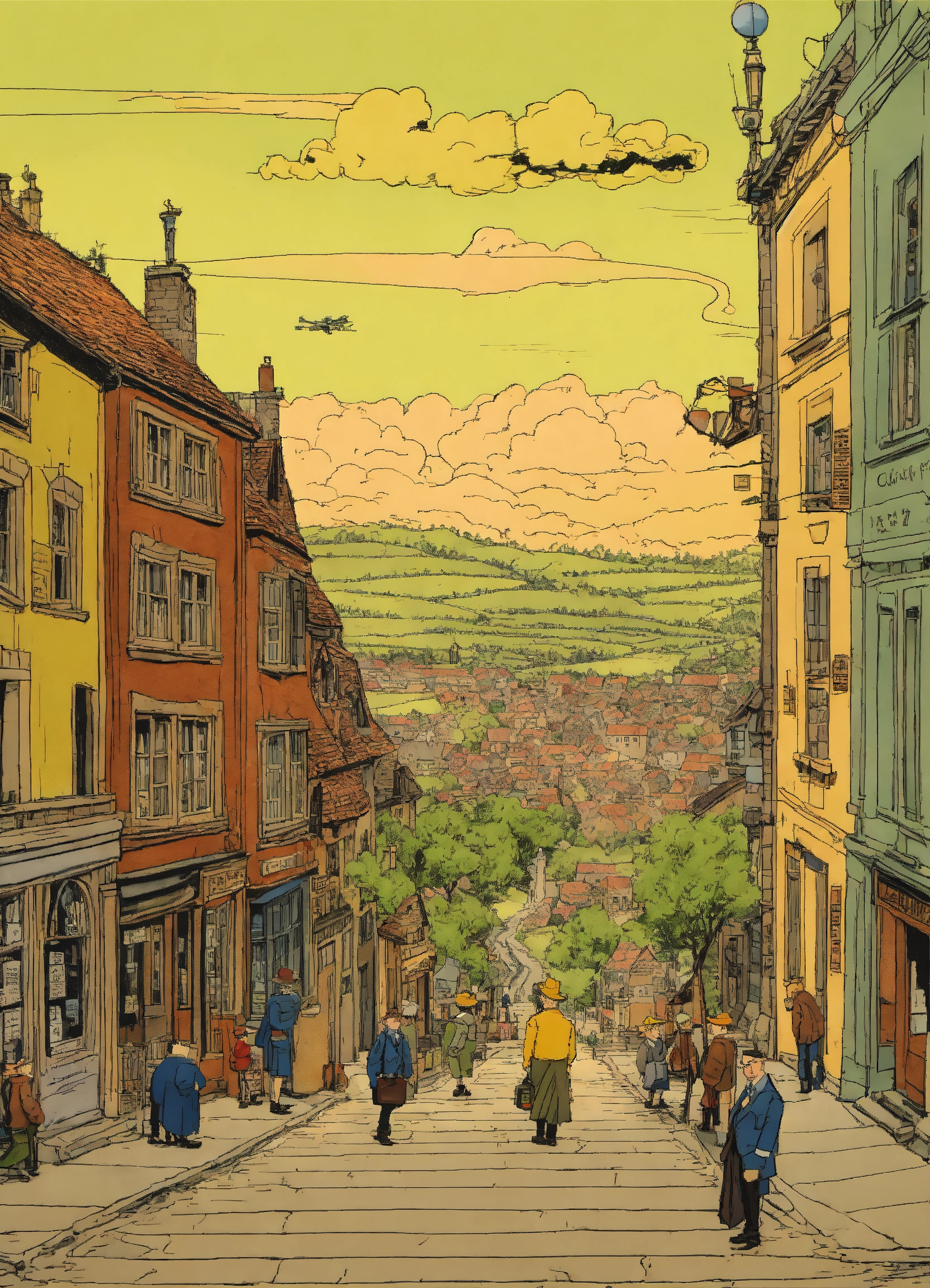 Lexica - Cuthbert calculus in herge style super detailed