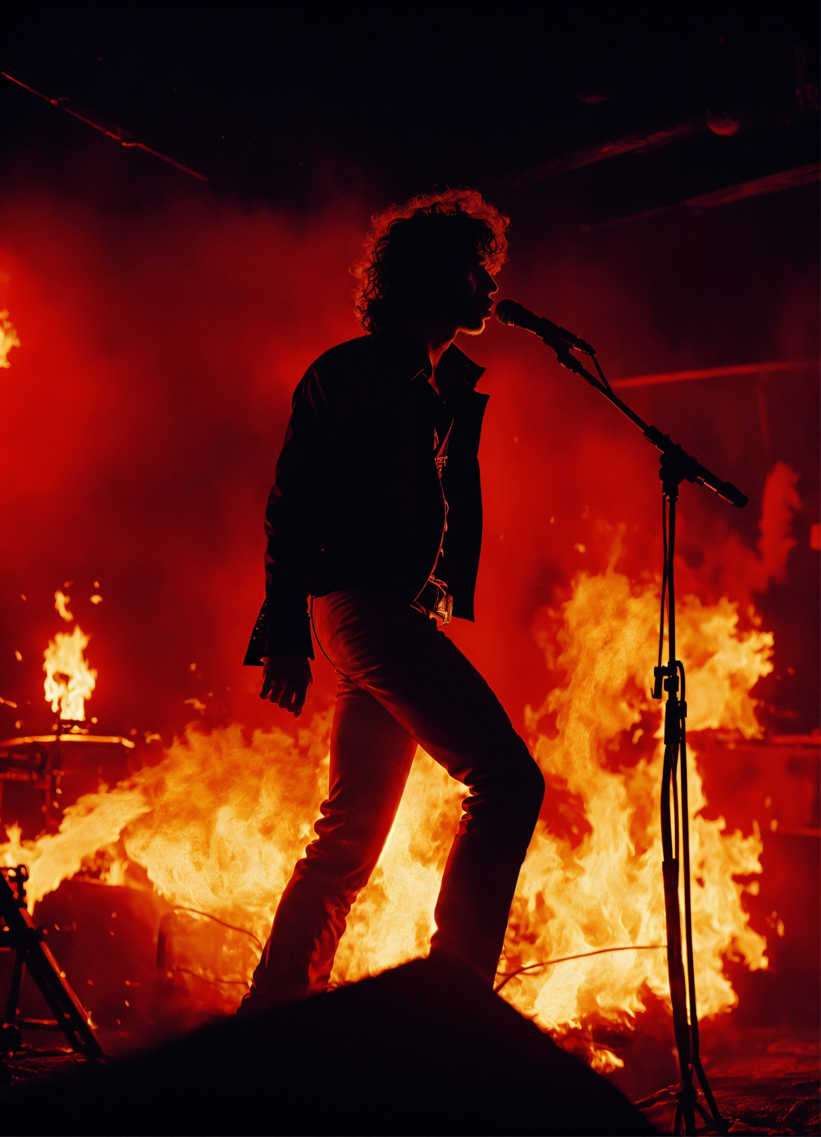 Lexica - In silhouette Jim Morrison of the Doors, his face in the ...