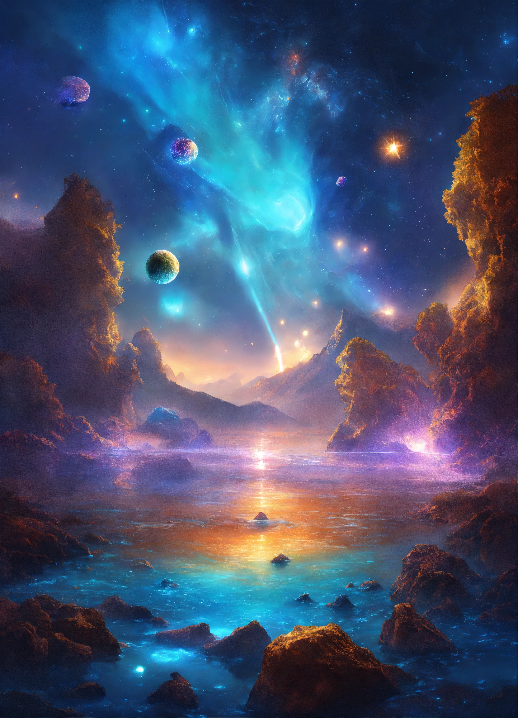 Lexica - The azure Astral Sea, rippling with vortexes and streams of ...