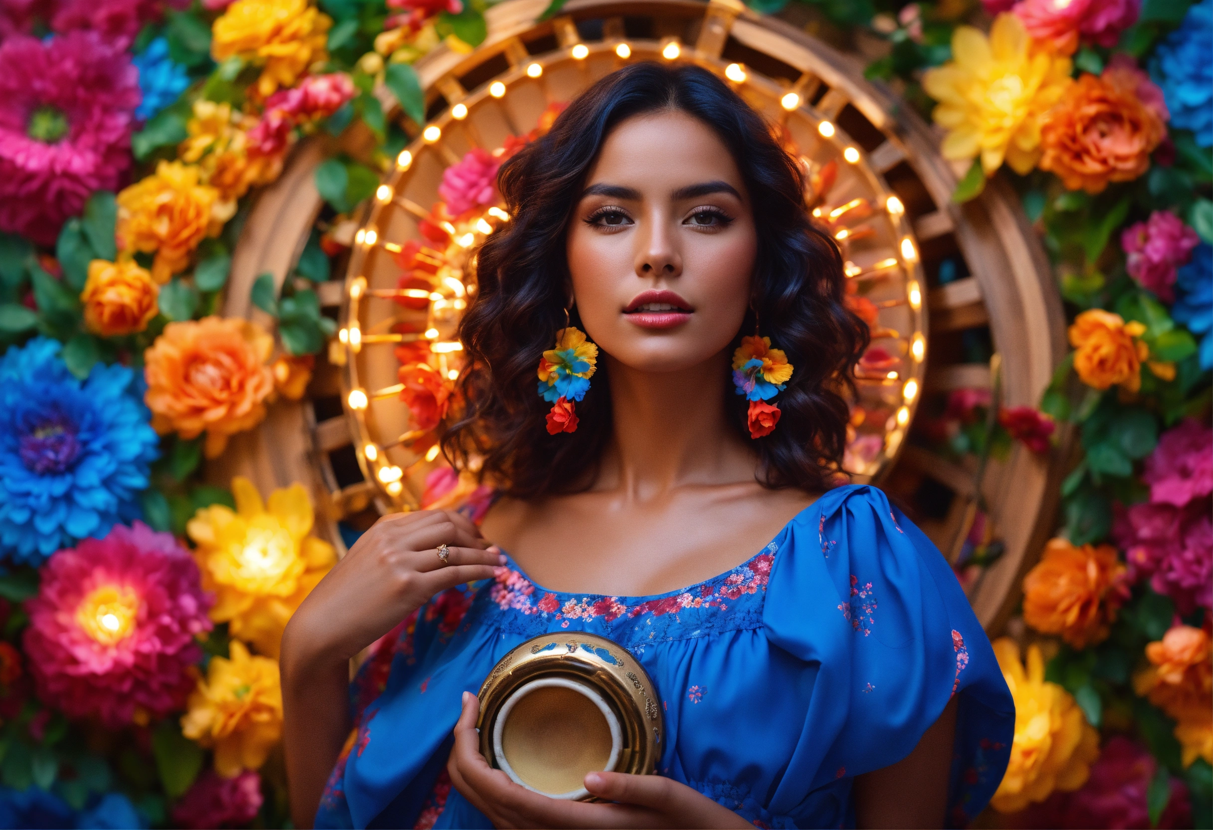 Lexica - Photorealistic illustration of a latin beautiful model playing ...