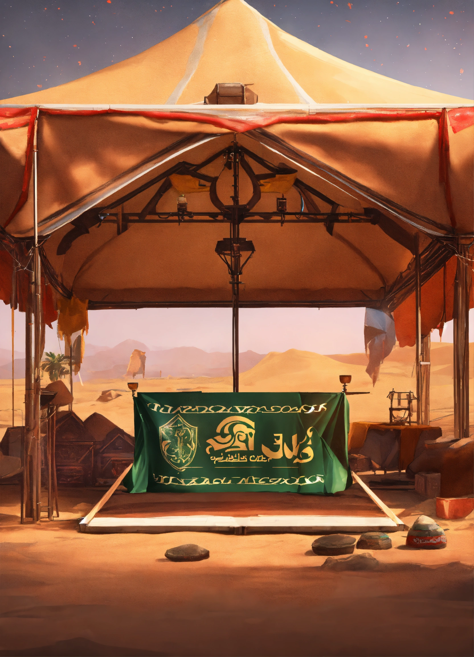 Lexica - Generate an image of a small esports venue's indoor desert ...