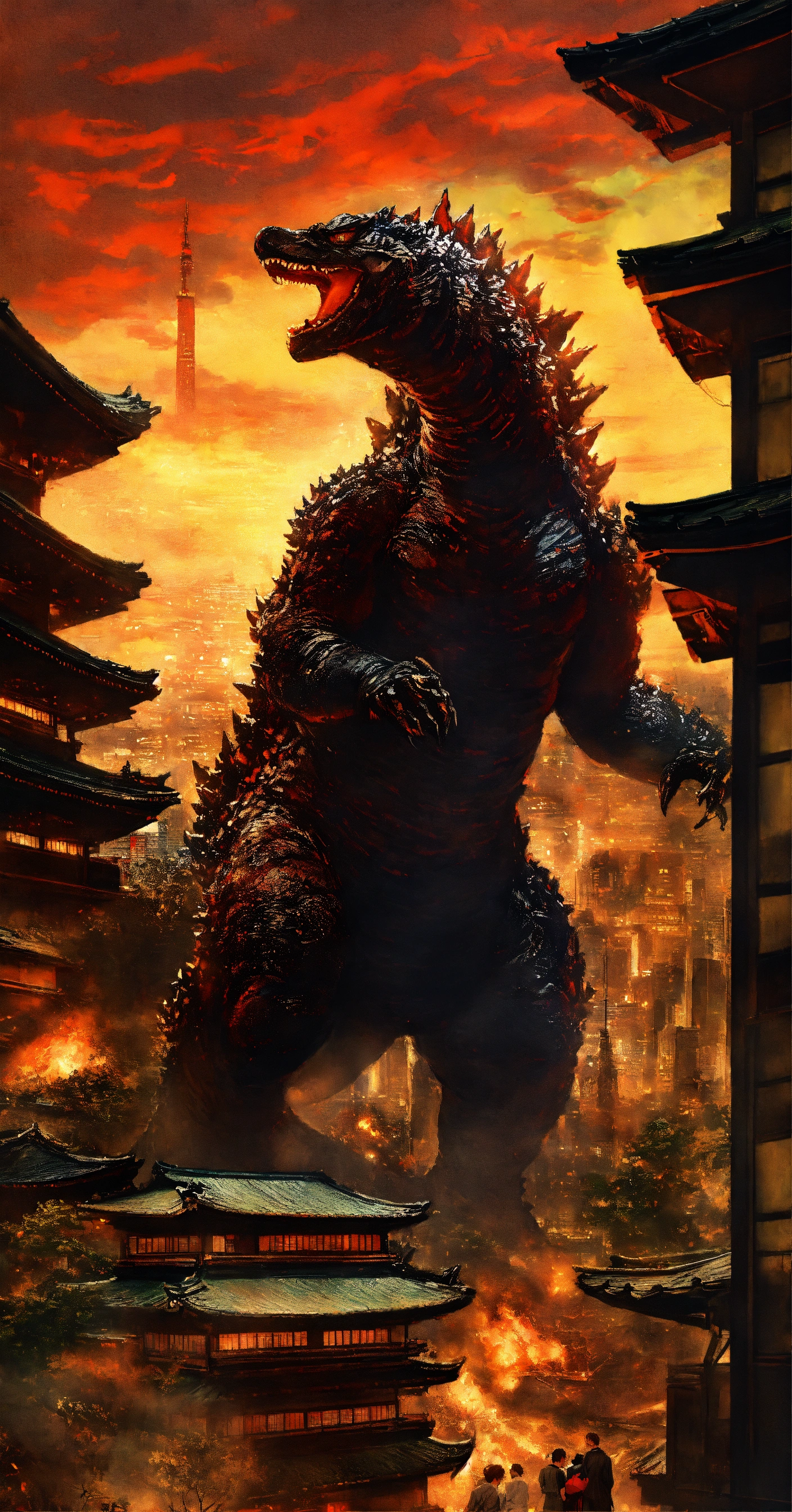 Lexica - Godzilla in old Tokyo by Peter Paul Rubens