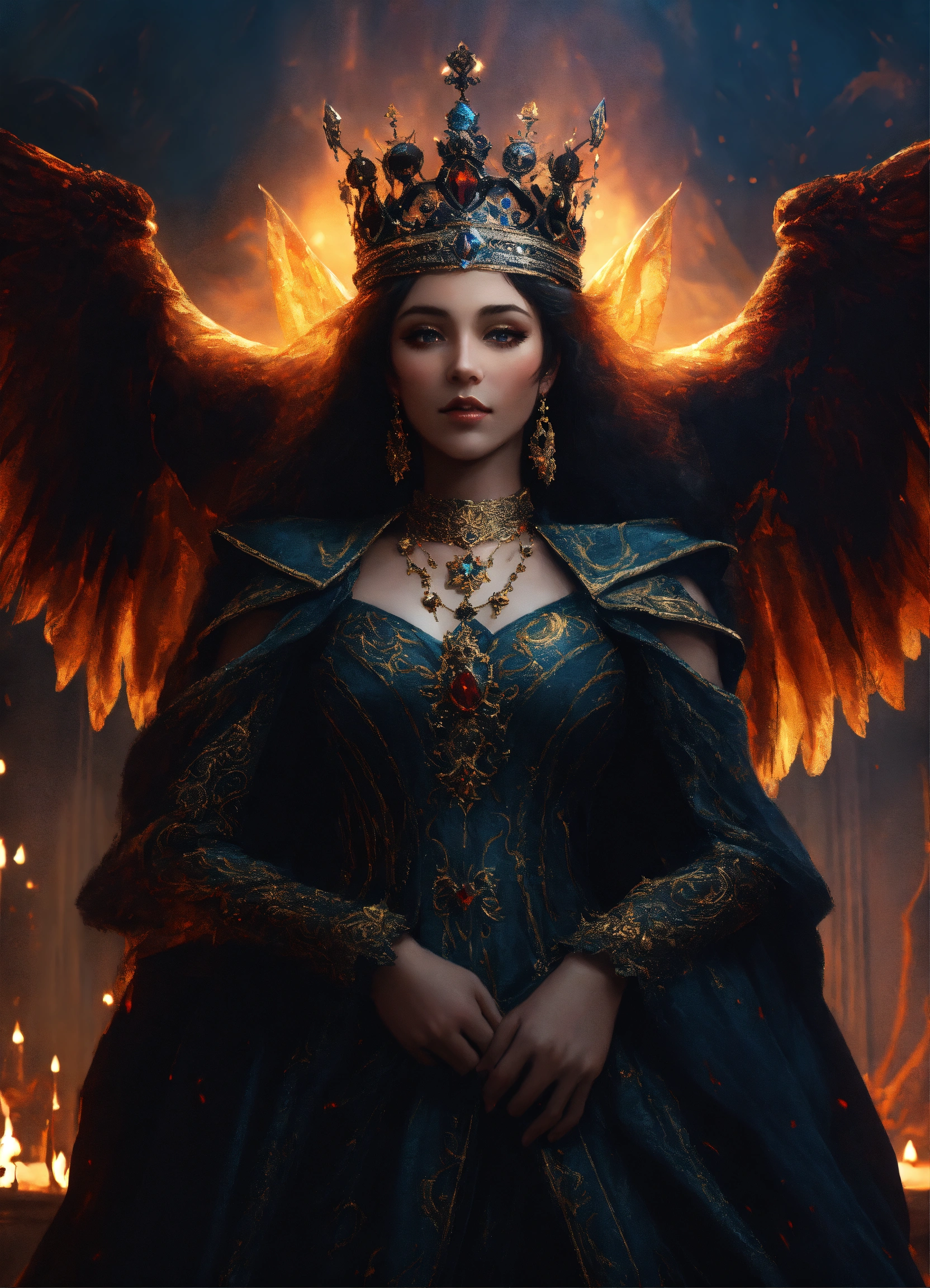 Lexica - Two beautiful queens of darkness holding a beautiful king ...