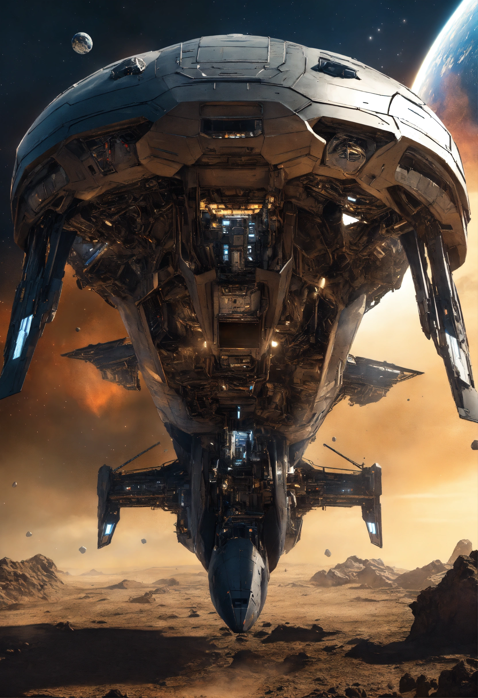 Lexica - Futuristic starship ,hyper realistic, detailed render ...