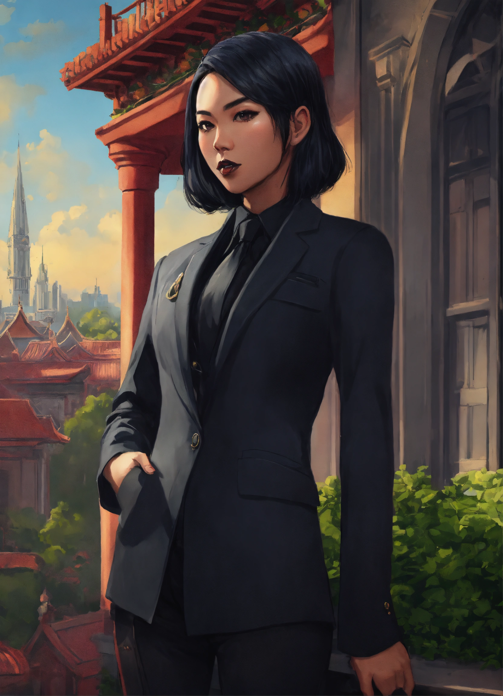 Lexica - Agent Tom, an 23 year old, goth, asian female who works for a ...
