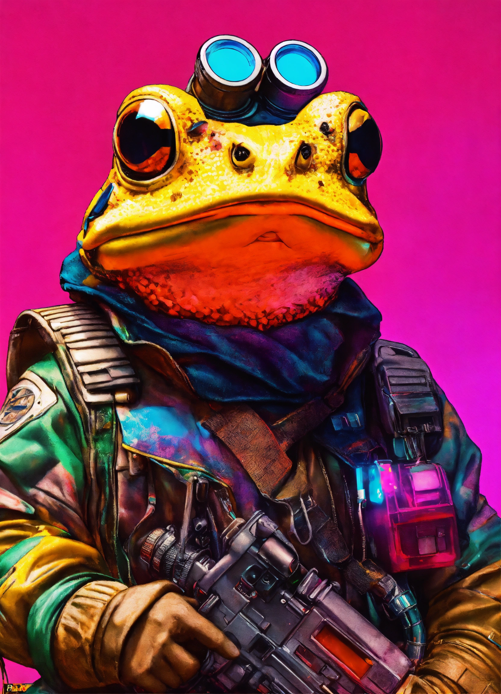 Lexica - Photorealistic Fashion Shoot of Toad as a cyber punk Toad ...